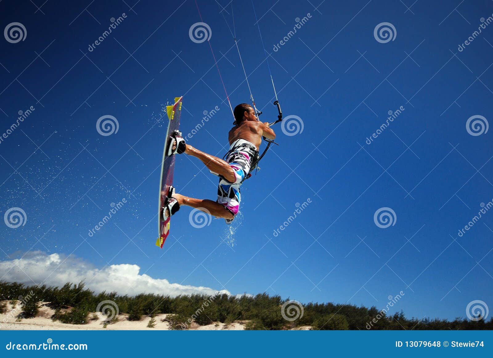 Kiter in Madagascar wind stock photo. Image of male, beach - 13079648