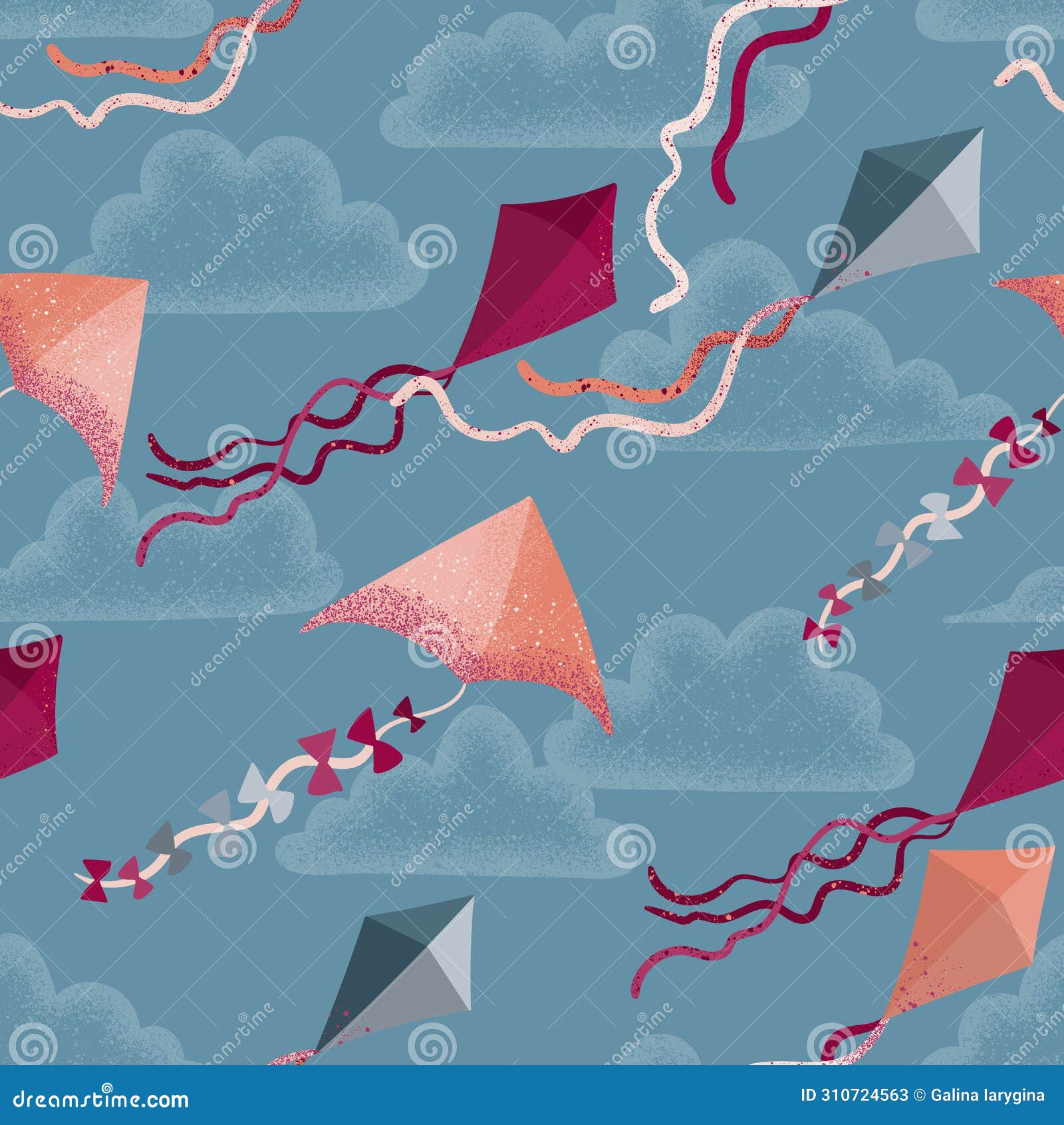 Kites seamless pattern stock image. Image of baby, childhood - 310724563