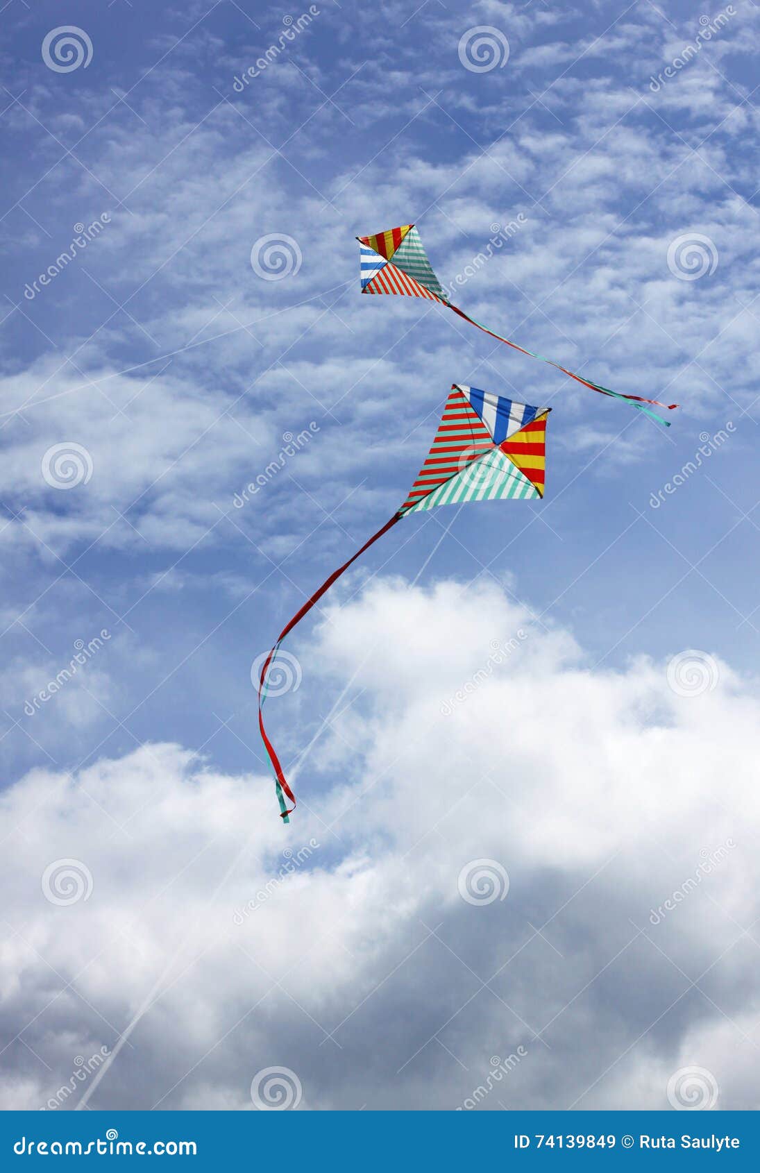 Kites stock image. Image of colorful, cloud, kite, daytime - 74139849