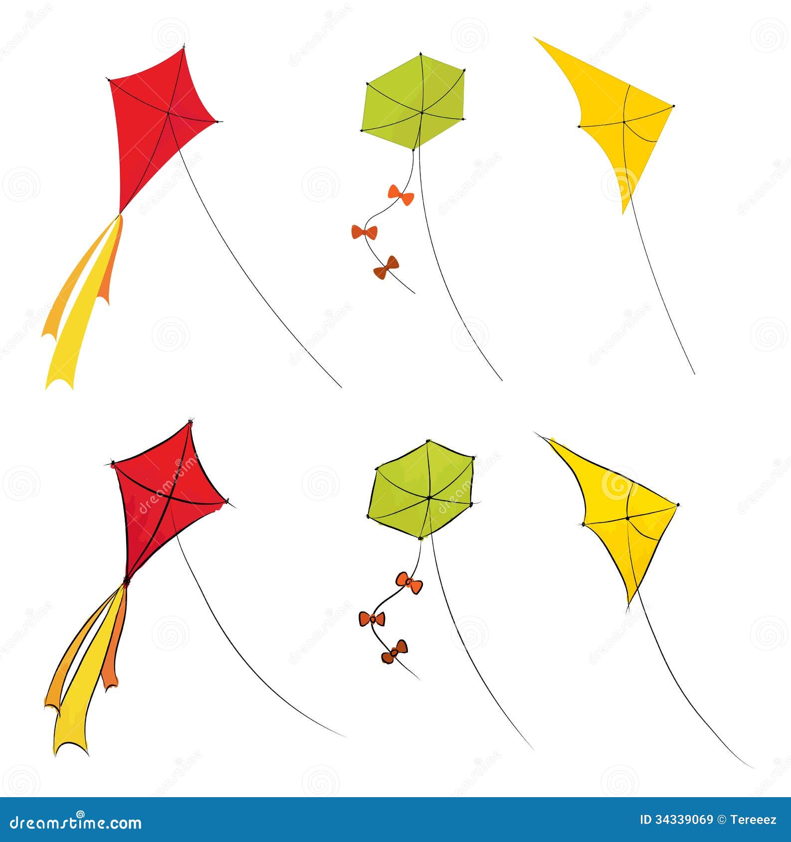 Kites vector illustration stock illustration. Illustration of white ...