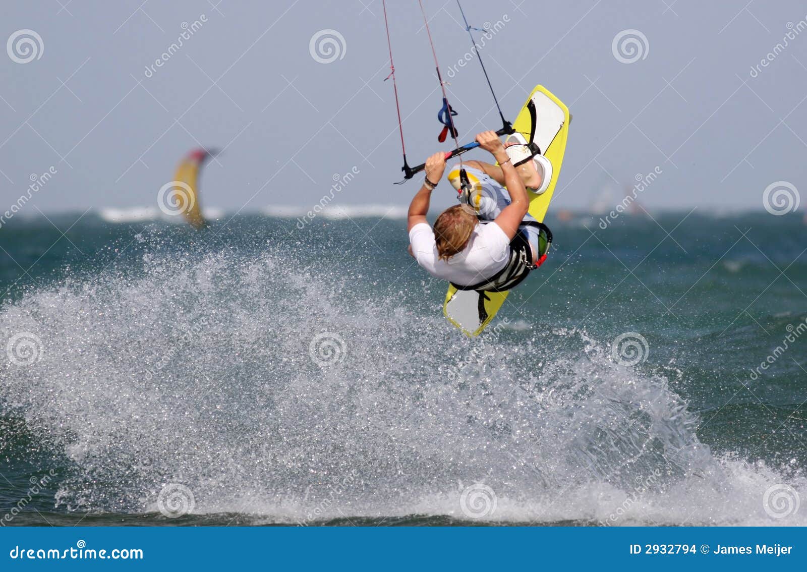 Kitesurf Backroll stock photo. Image of lifestyle, kite - 2932794