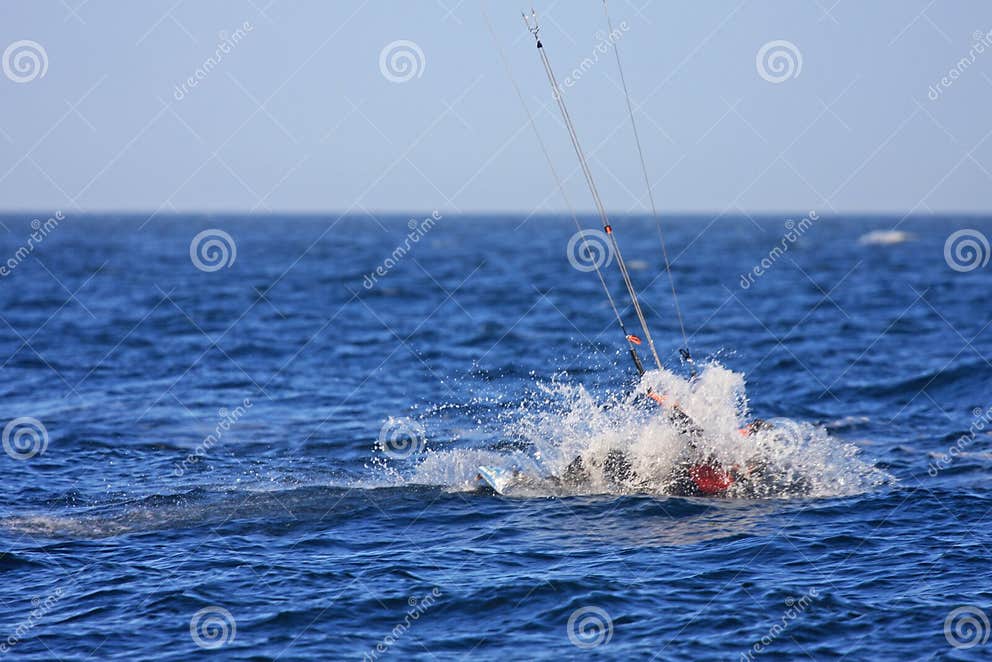 Kitesurfer crashing stock photo. Image of surf, wave - 76728400