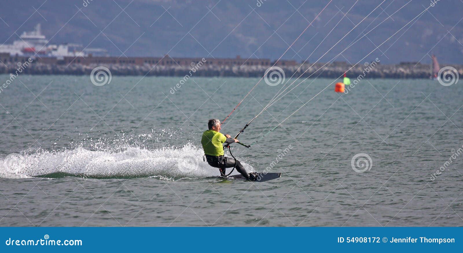 Kitesurfer in Portland Harbour Stock Photo - Image of portland ...