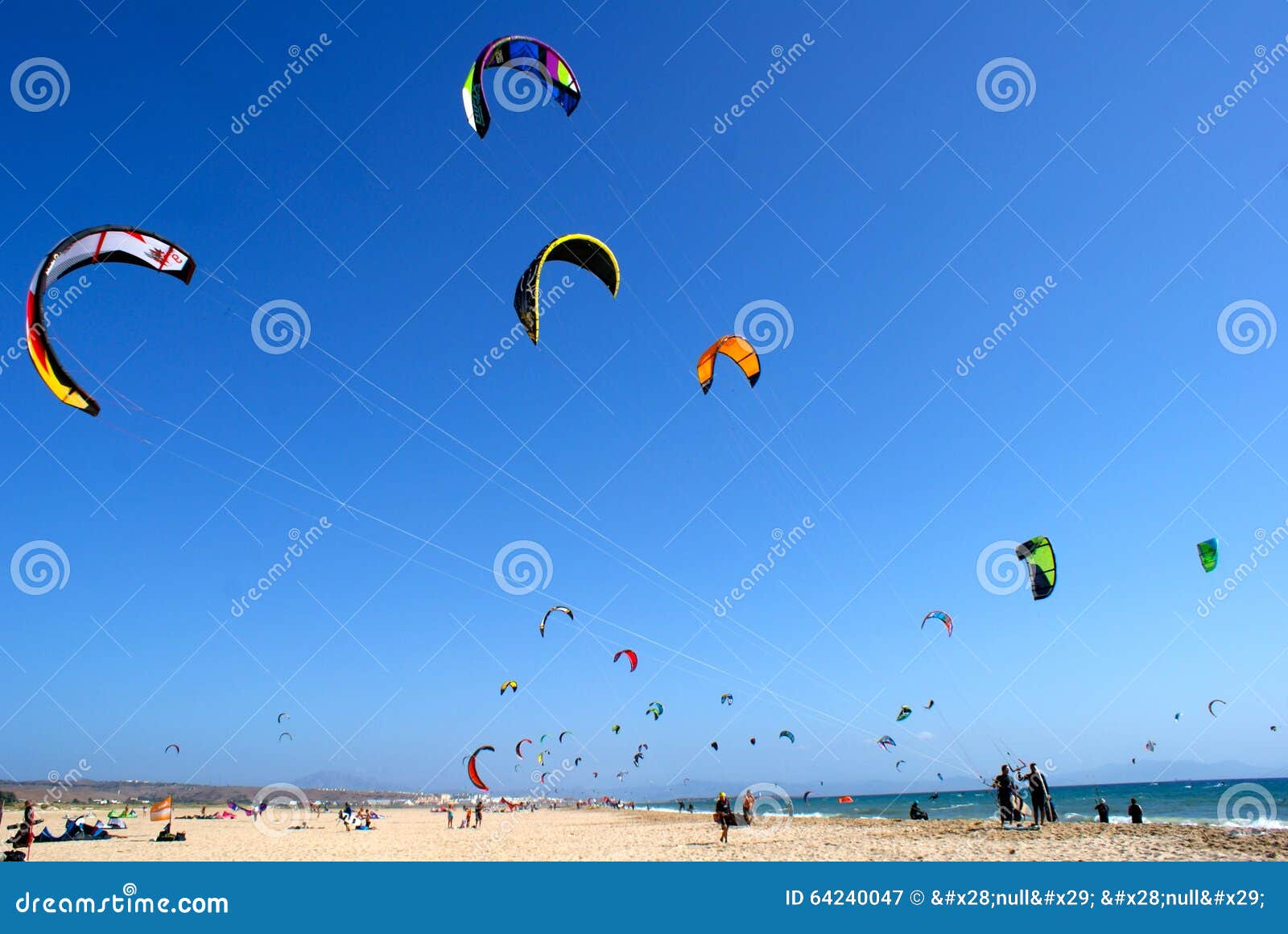 Kitesurfers beach kites editorial photography. Image of adventuresports ...