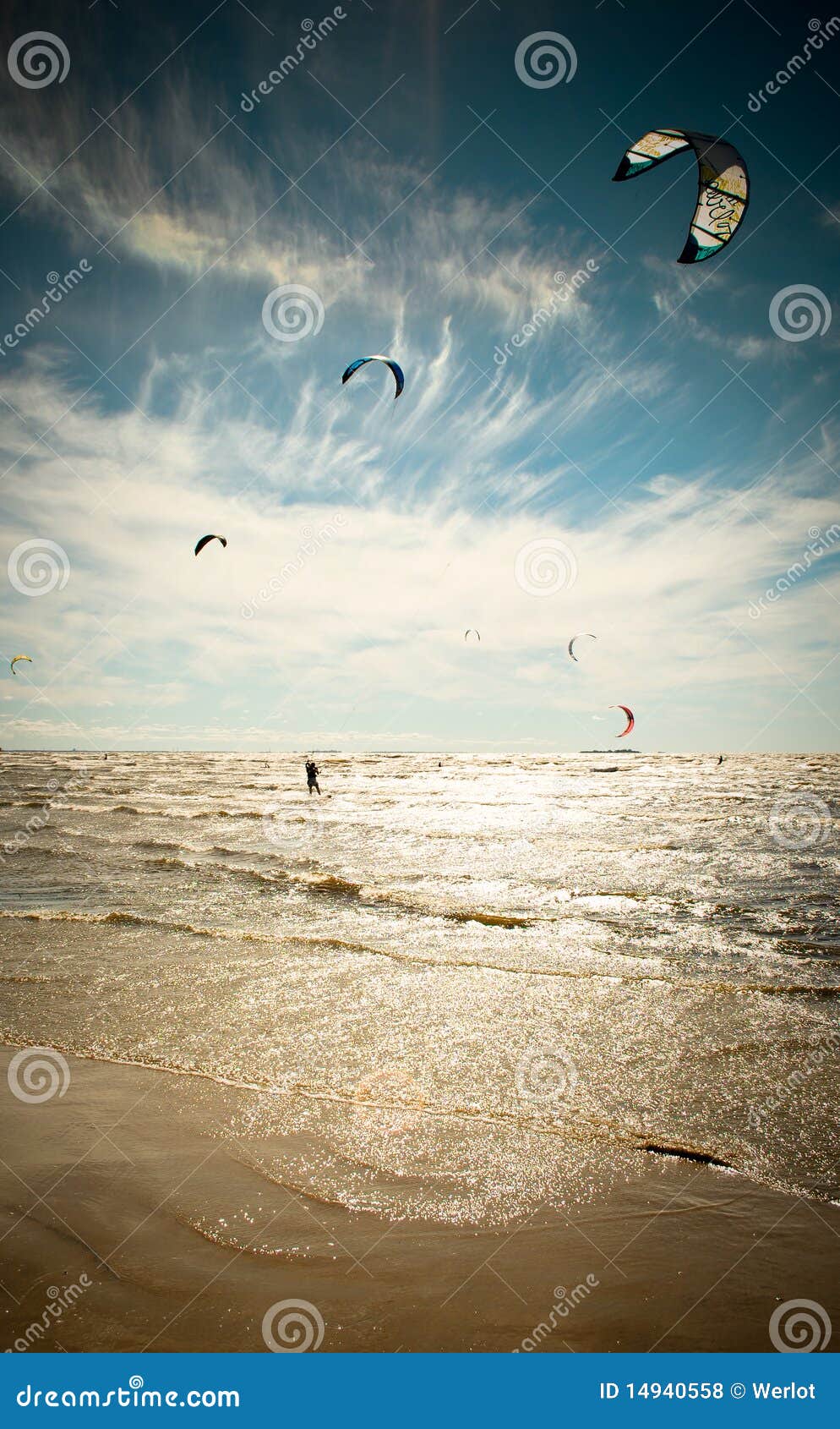 Kitesurfing stock photo. Image of active, activity, male - 14940558