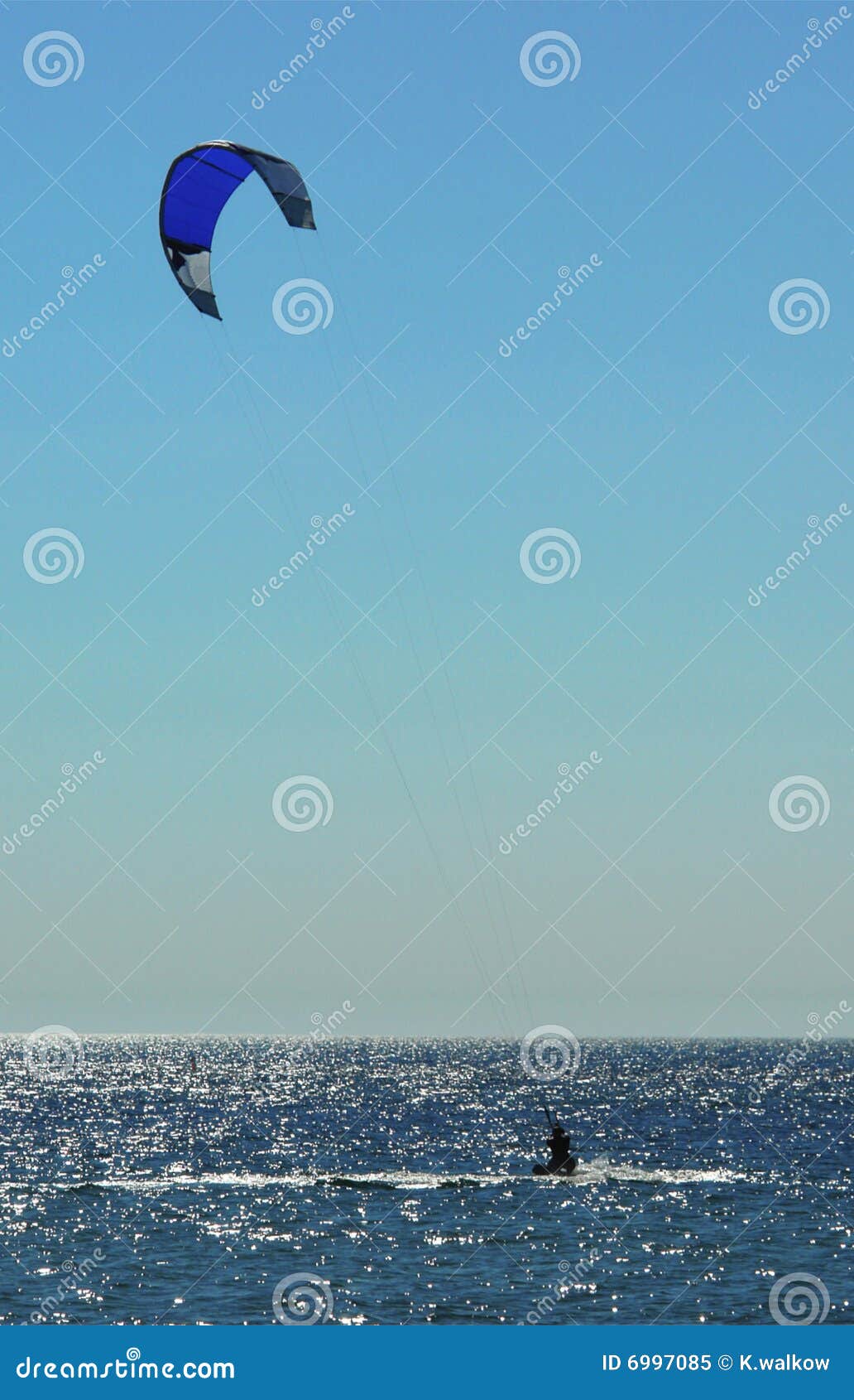 Kitesurfing stock image. Image of sport, kite, horizon - 6997085