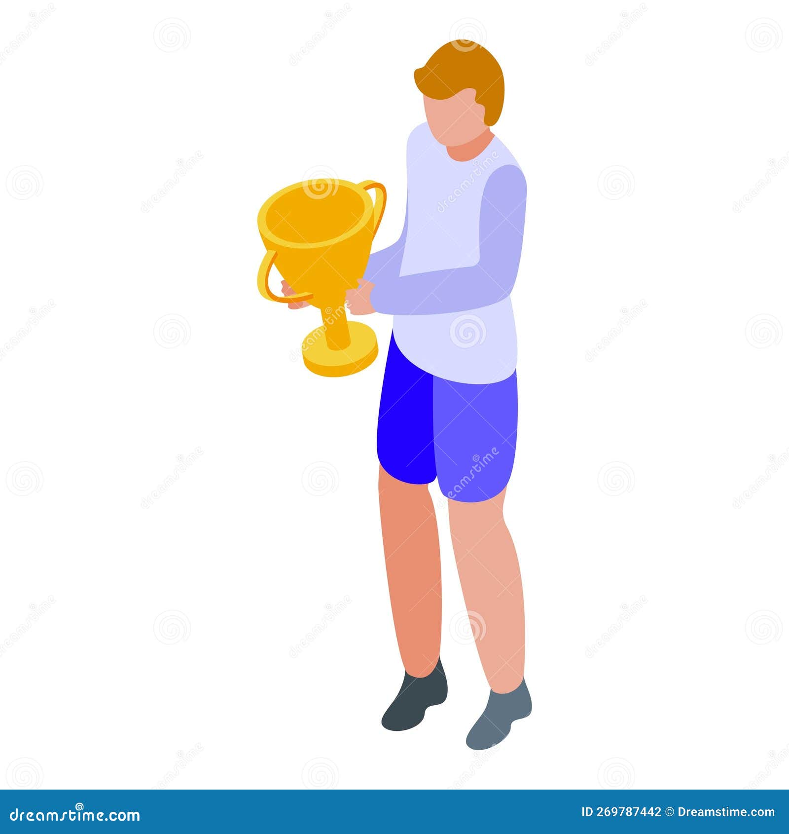 Kitesurfing Gold Cup Icon Isometric Vector. Wind Kite Stock Vector ...