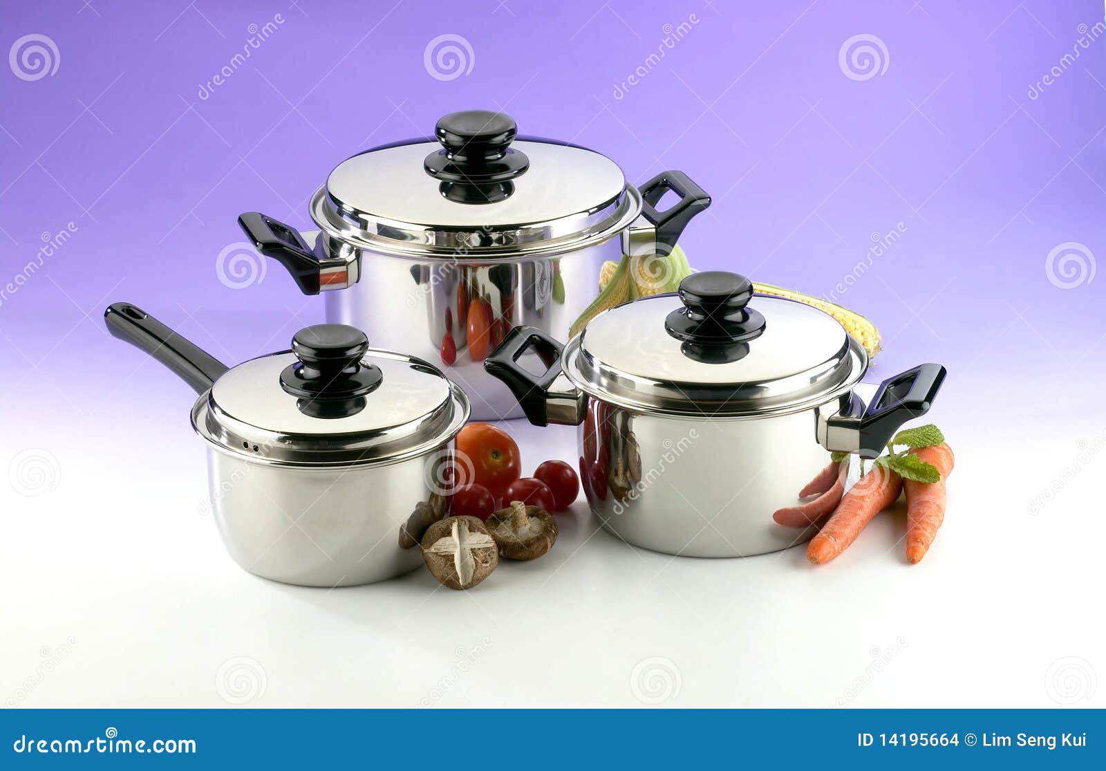 Kithen pot stock photo. Image of stainless, utensil, steel - 14195664