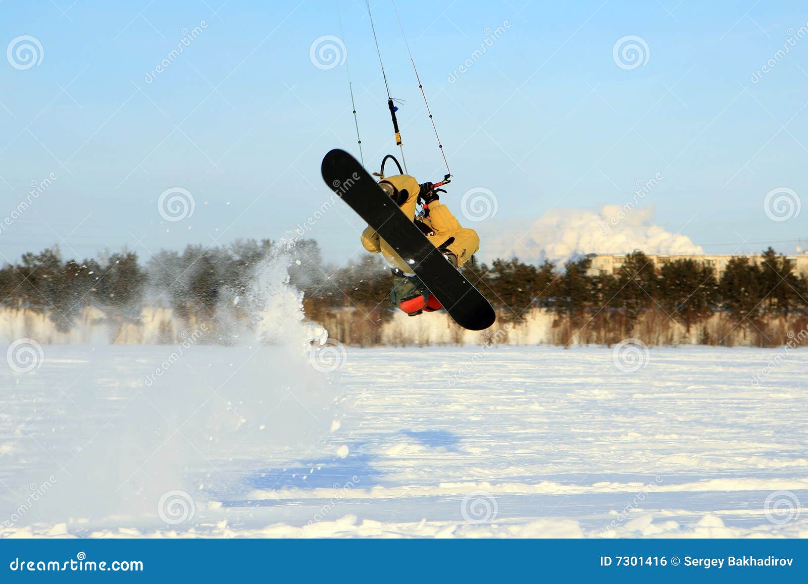 Kiting stock photo. Image of russia, kiteboarding, snowsailing - 7301416