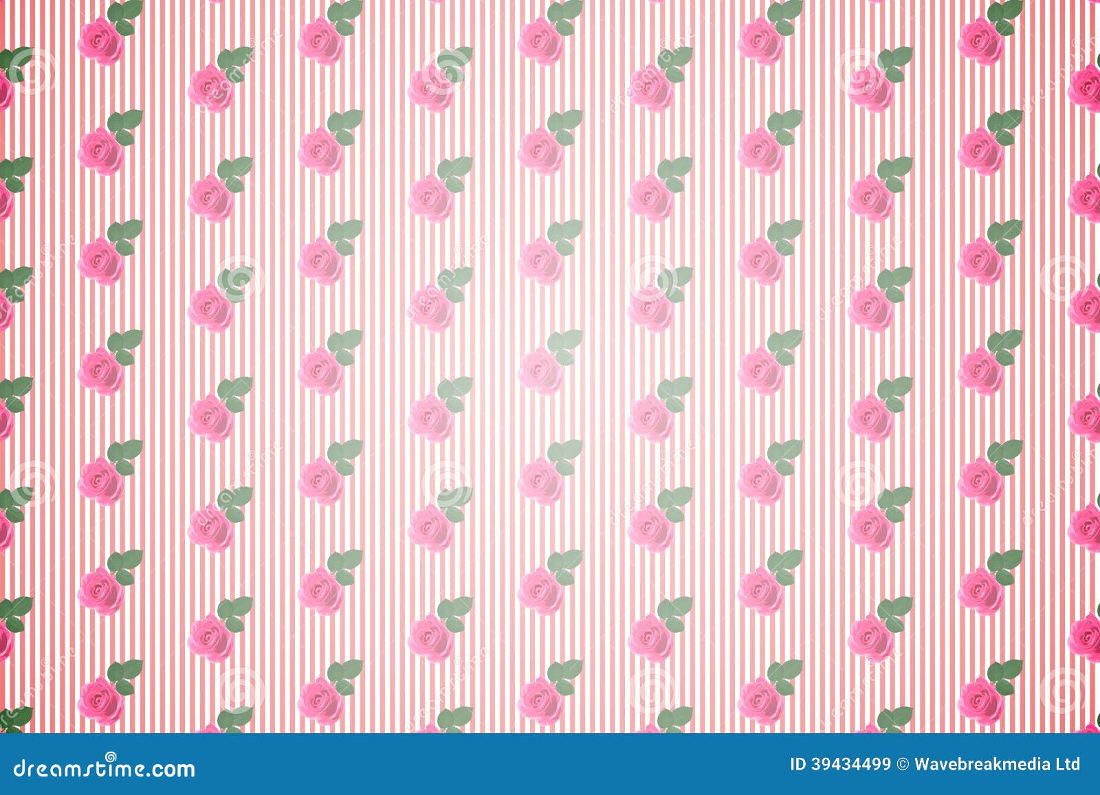 Kitsch Floral Pattern Wallpaper with Roses Stock Illustration ...