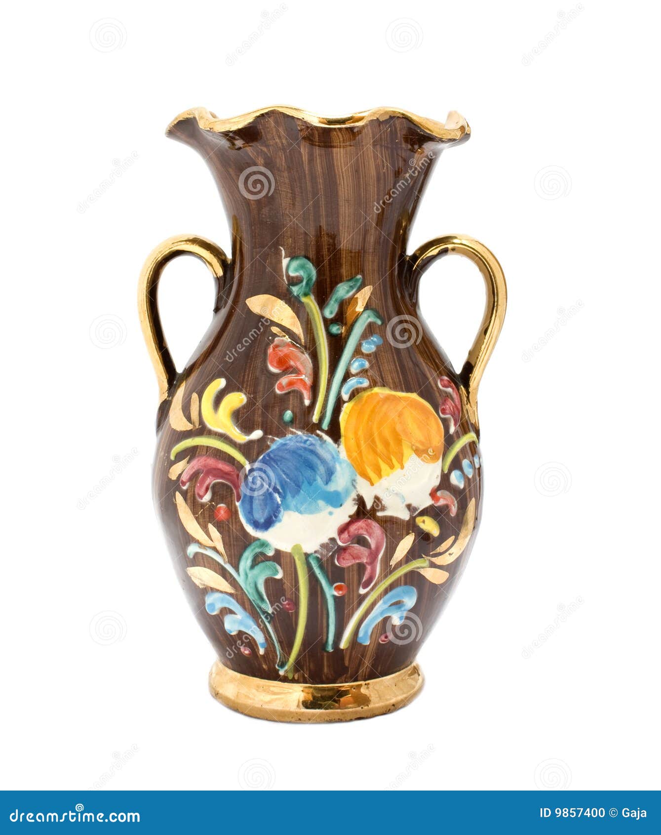 Kitsch vase stock photo. Image of vintage, vase, isolated - 9857400