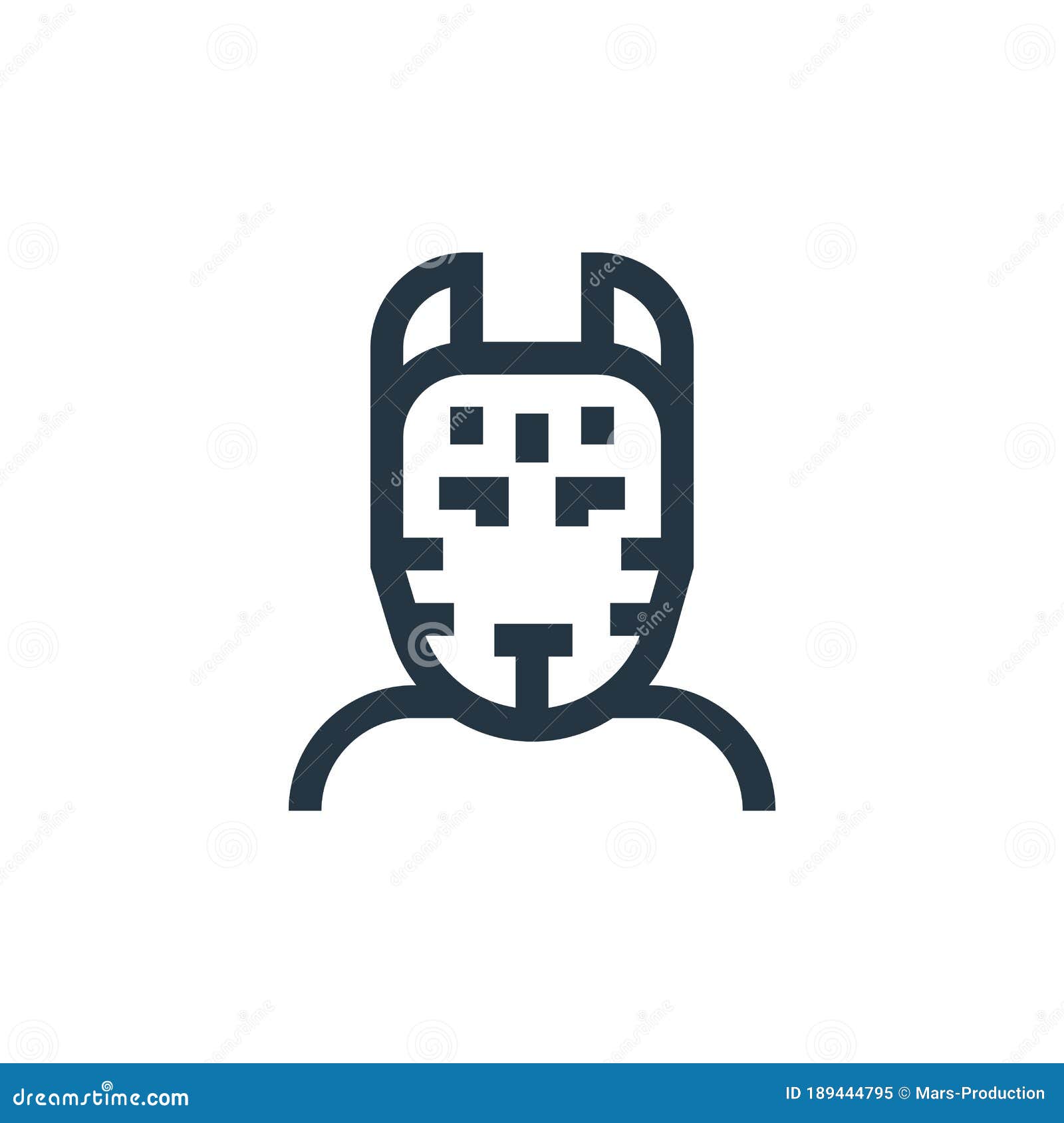 Kitsune Vector Icon Isolated On White Background. Outline, Thin Line ...