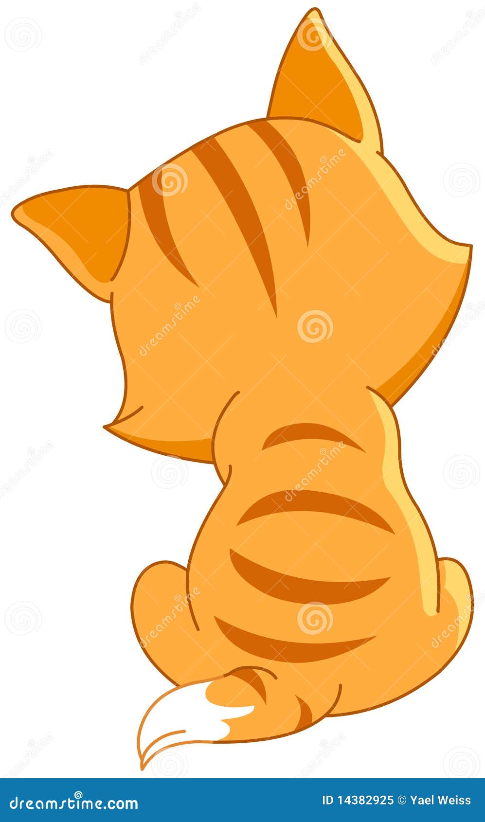 Kitten back stock vector. Illustration of adorable, baby - 14382925