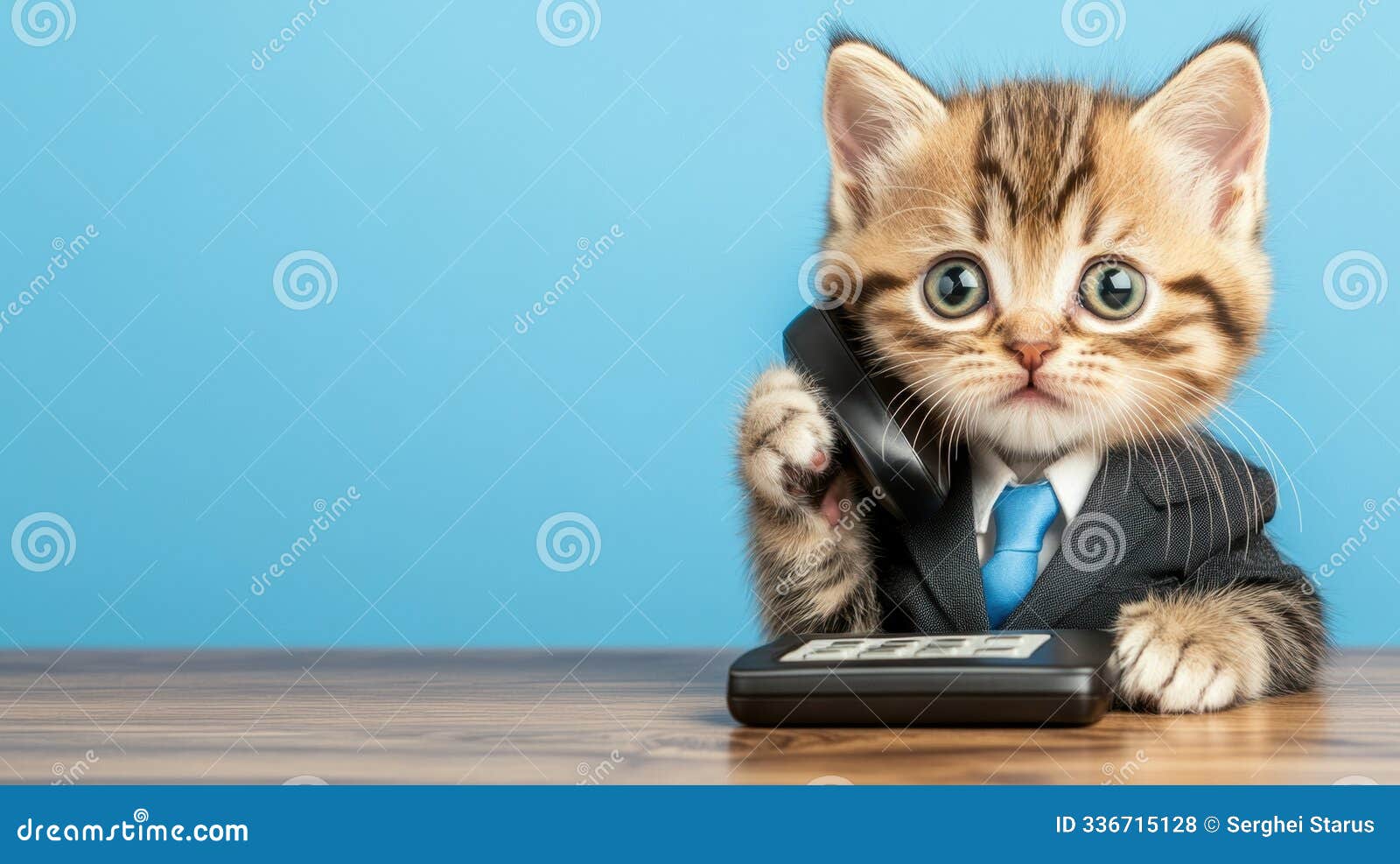 Kitten On The Phone Royalty-Free Stock Photo | CartoonDealer.com #9852123