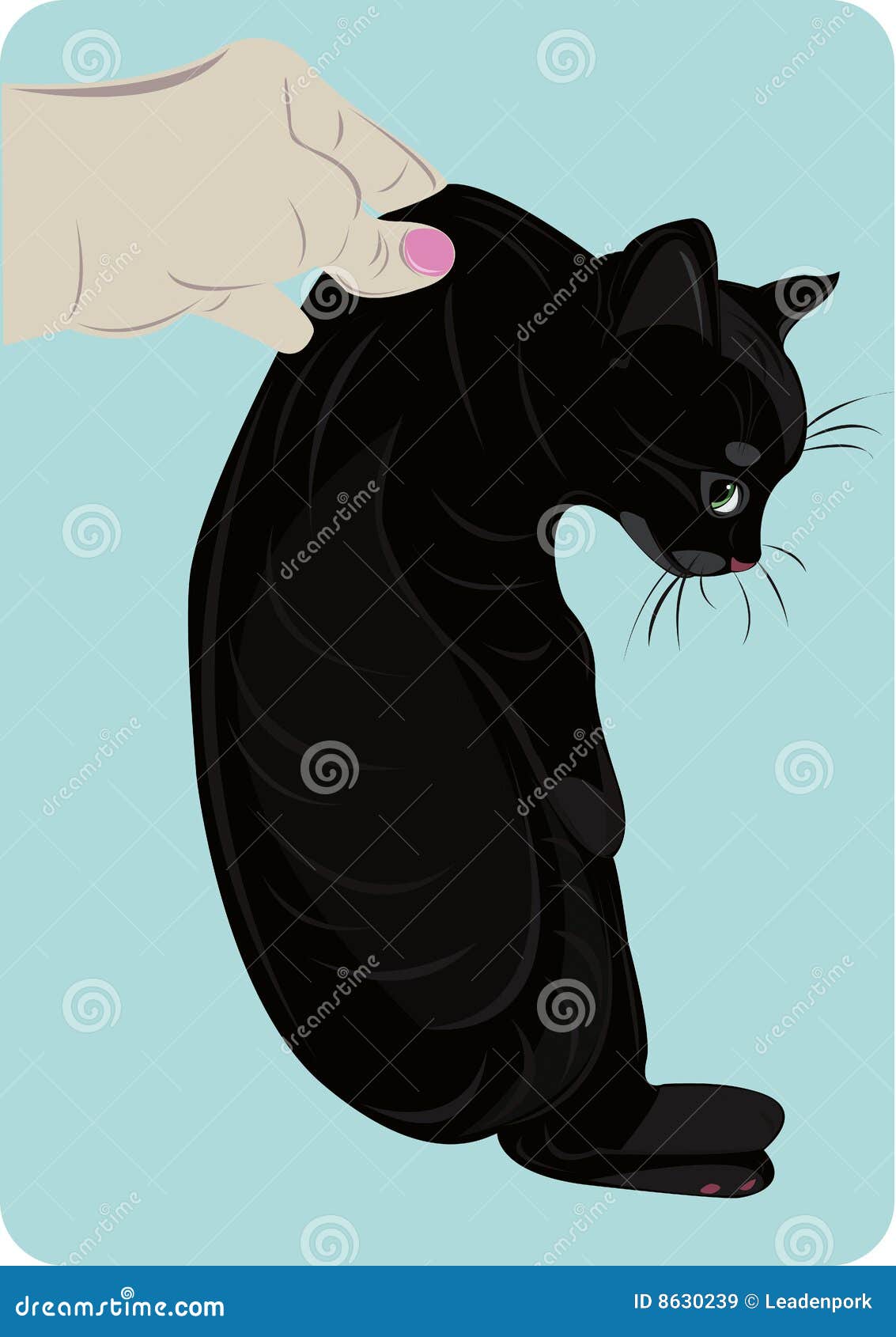 Kitten in a hand stock vector. Illustration of holds, hand - 8630239