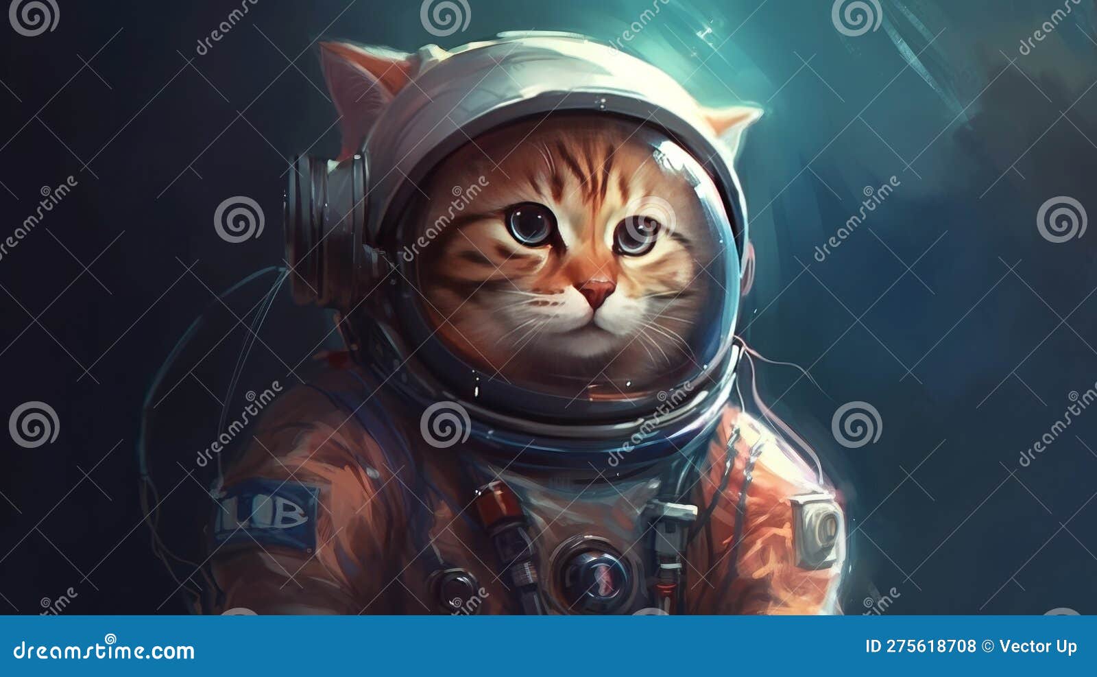 Kitten in Outer Space that are Wearing a Space Suit. Generative AI ...
