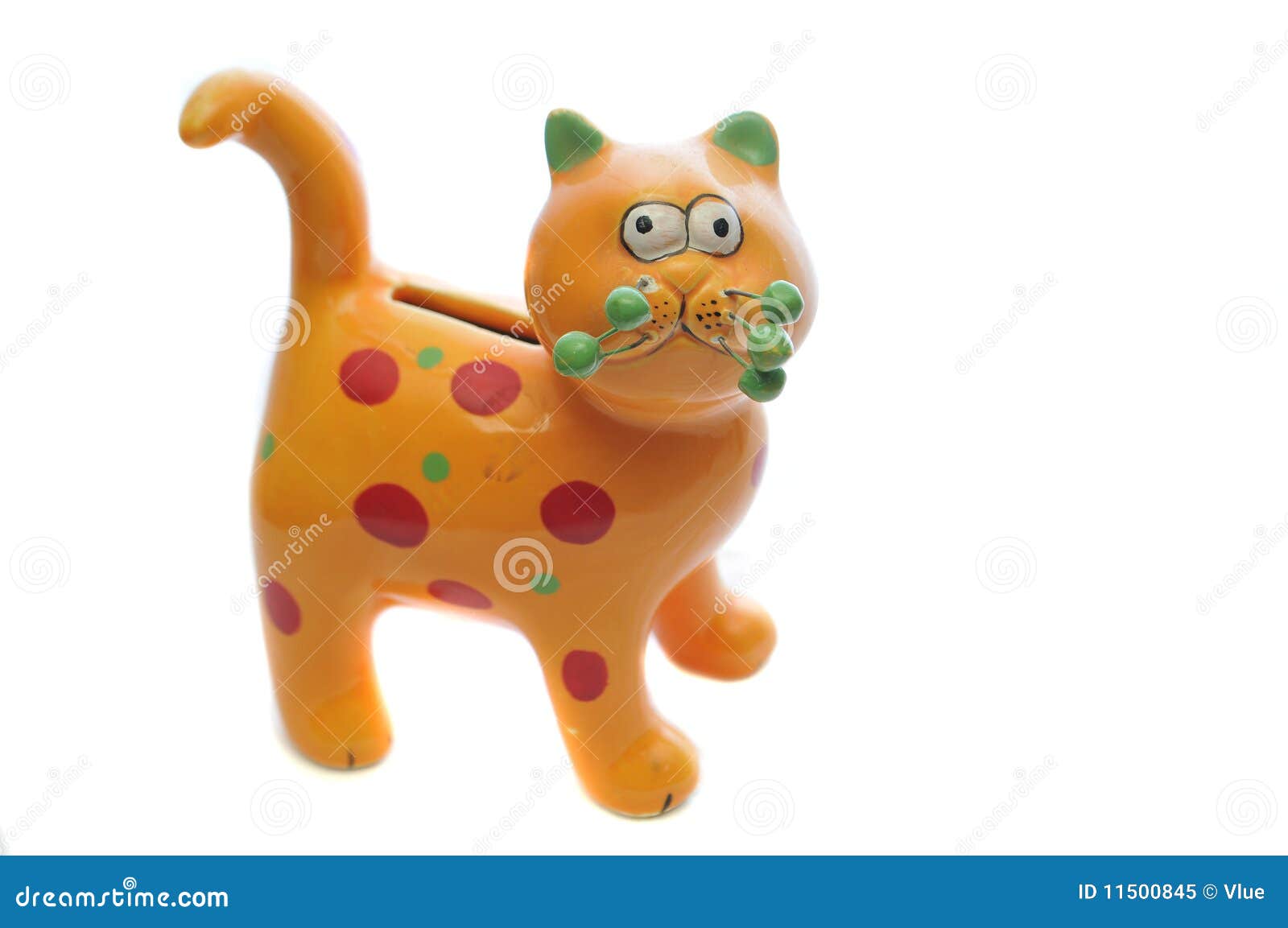 Kitty bank stock image. Image of piggy, isolated, yellow - 11500845