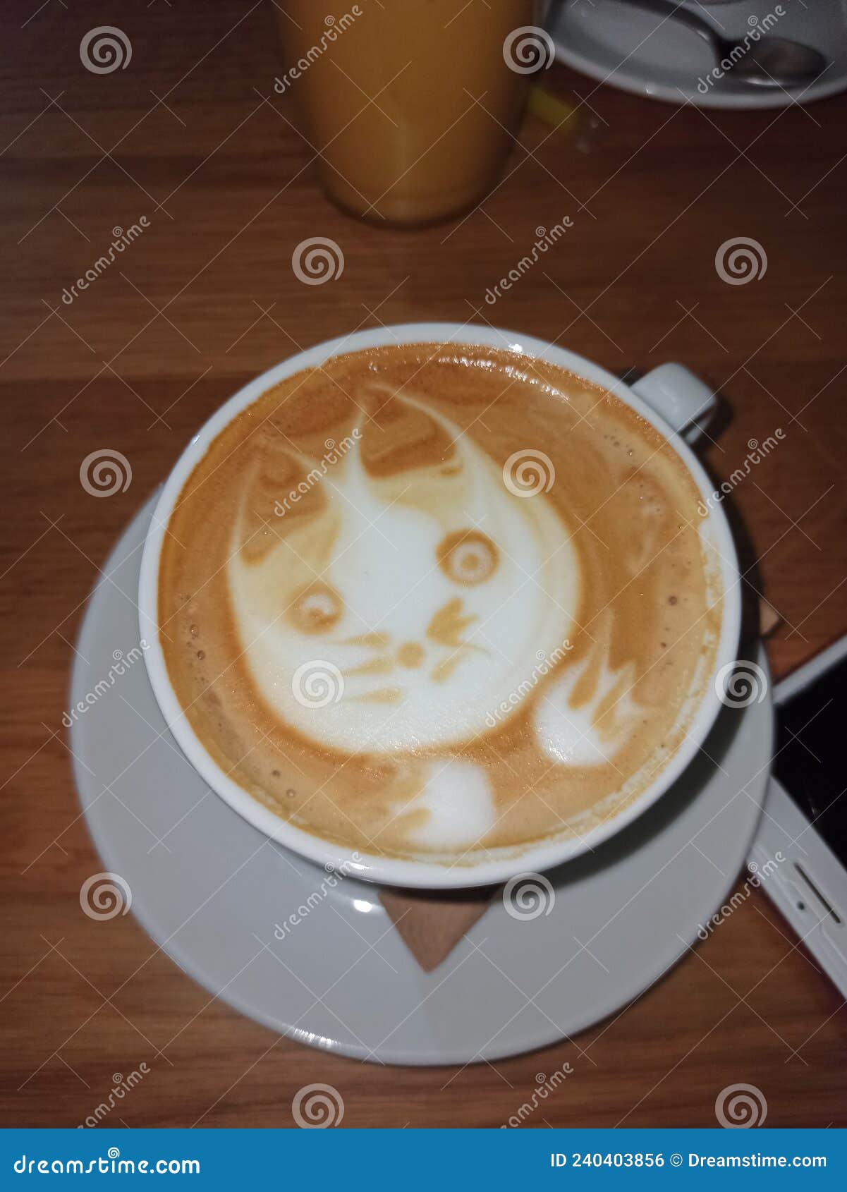 Kitty kat coffee stock photo. Image of drink, dish, cappuccino - 240403856