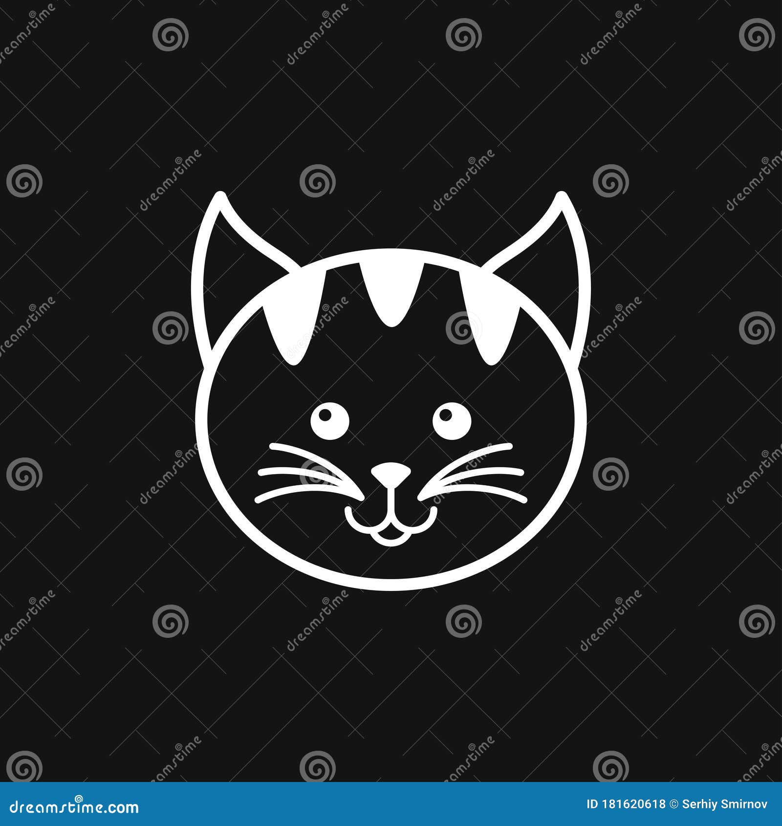 Kitty Vector Icon. Cat Symbol Isolated on Background Stock Illustration ...