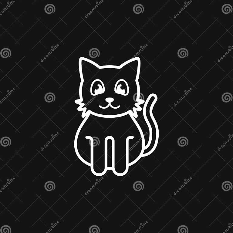 Kitty Vector Icon. Cat Symbol Isolated on Background Stock Illustration ...