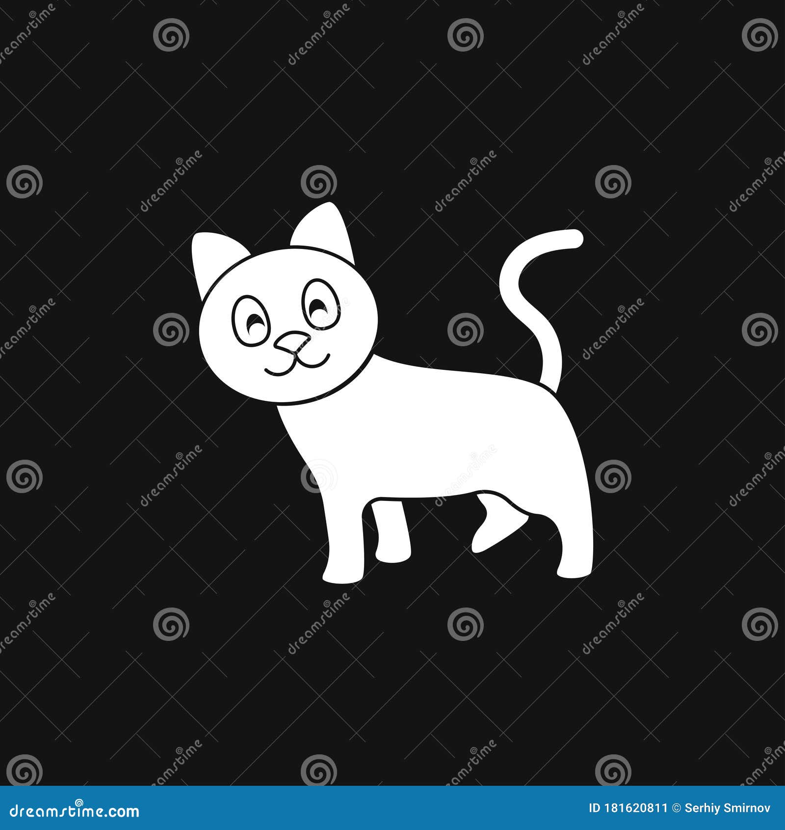 Kitty Vector Icon. Cat Symbol Isolated on Background Stock Illustration ...