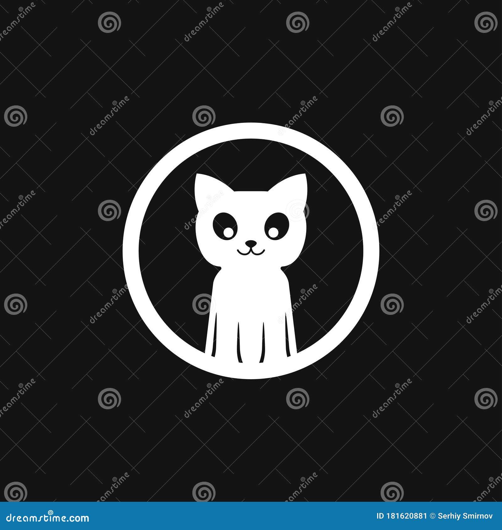 Kitty Vector Icon. Cat Symbol Isolated on Background Stock Illustration ...