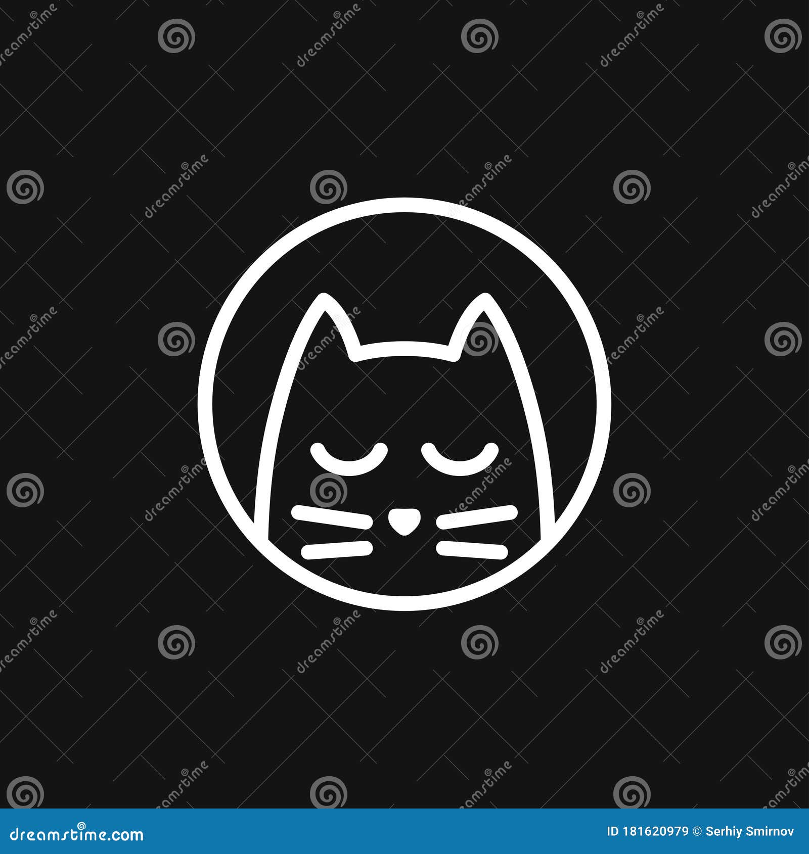 Kitty Vector Icon. Cat Symbol Isolated on Background Stock Illustration ...