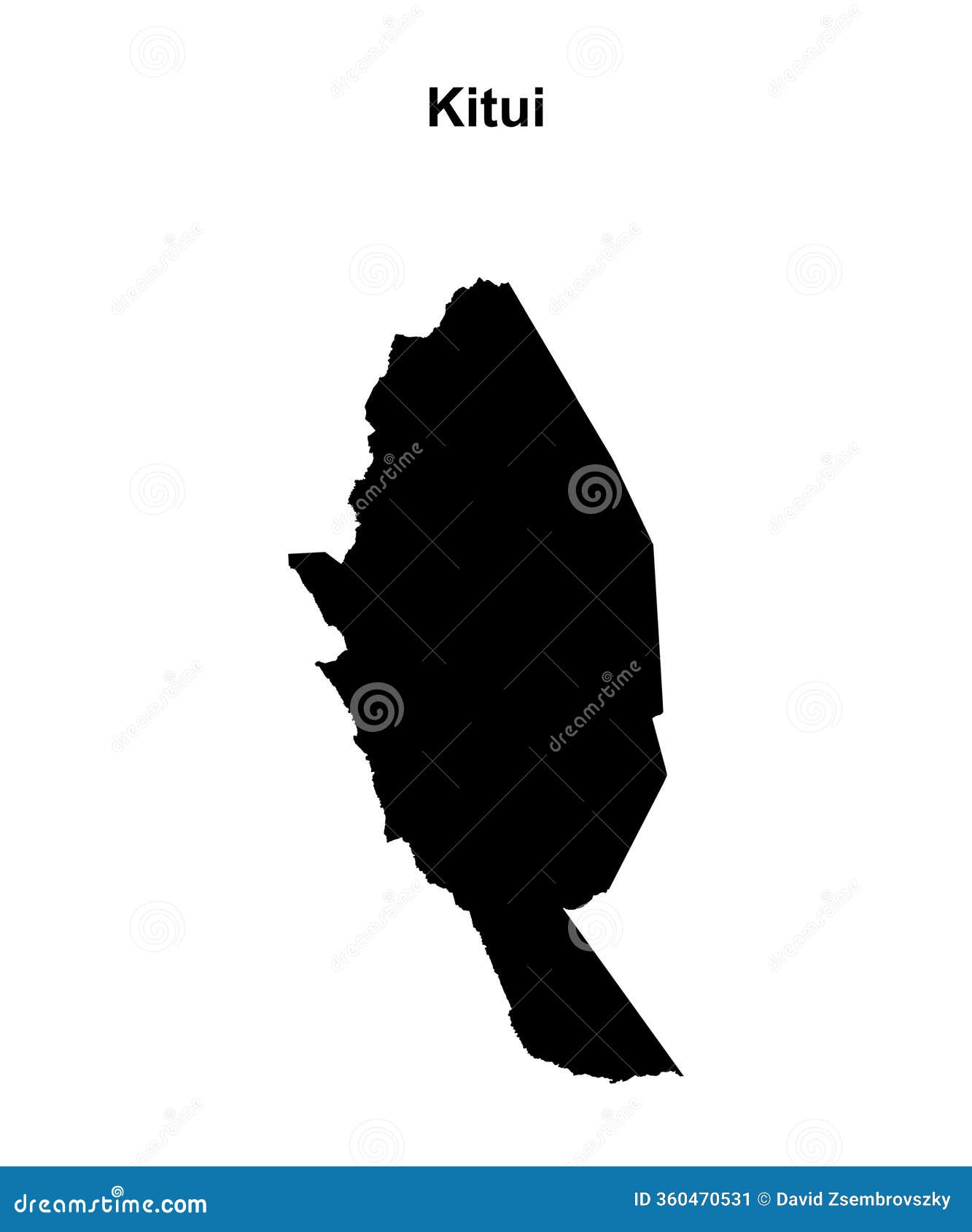 Kitui outline map stock illustration. Illustration of kitui - 360470531