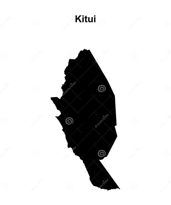 Kitui outline map stock illustration. Illustration of kitui - 360470531
