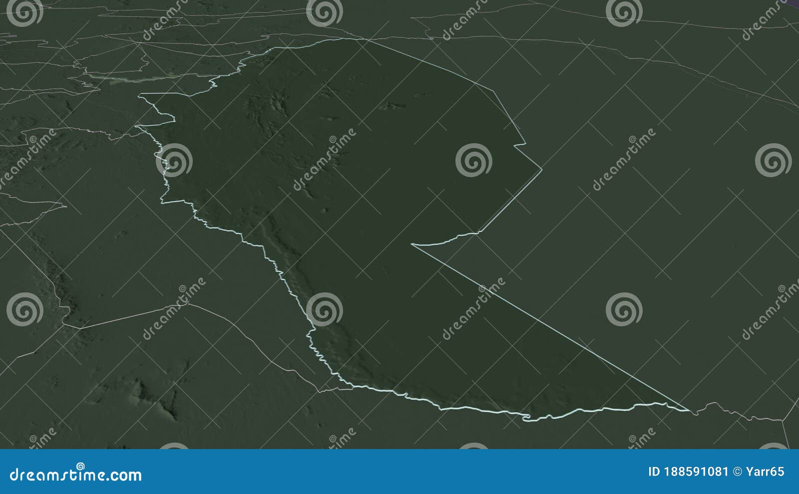 Kitui, Kenya - Outlined. Administrative Stock Illustration ...