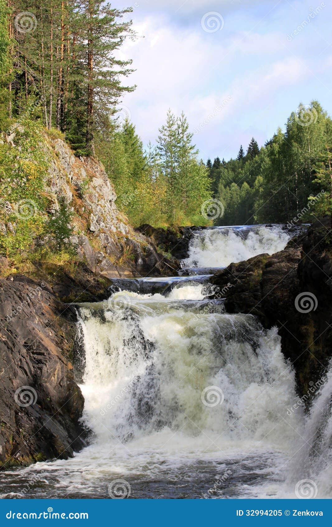 Kivach waterfall stock image. Image of kivach, movement - 32994205