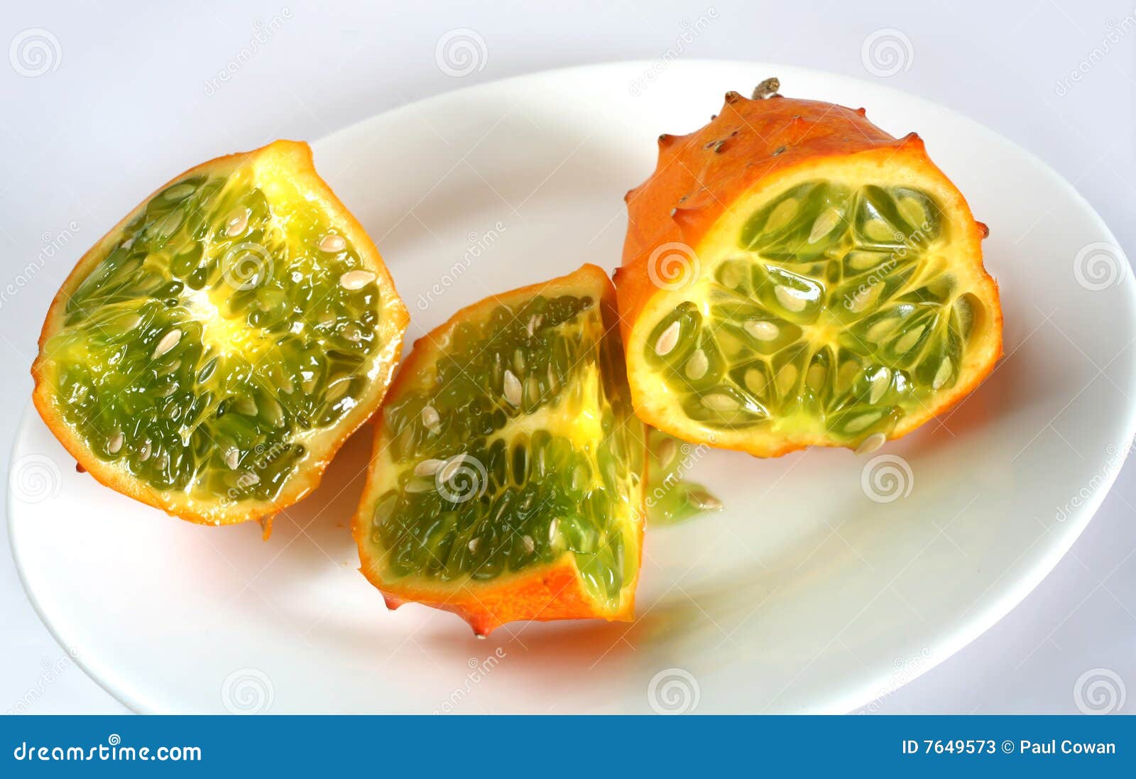 Kiwano horned melon stock image. Image of african, segments - 7649573