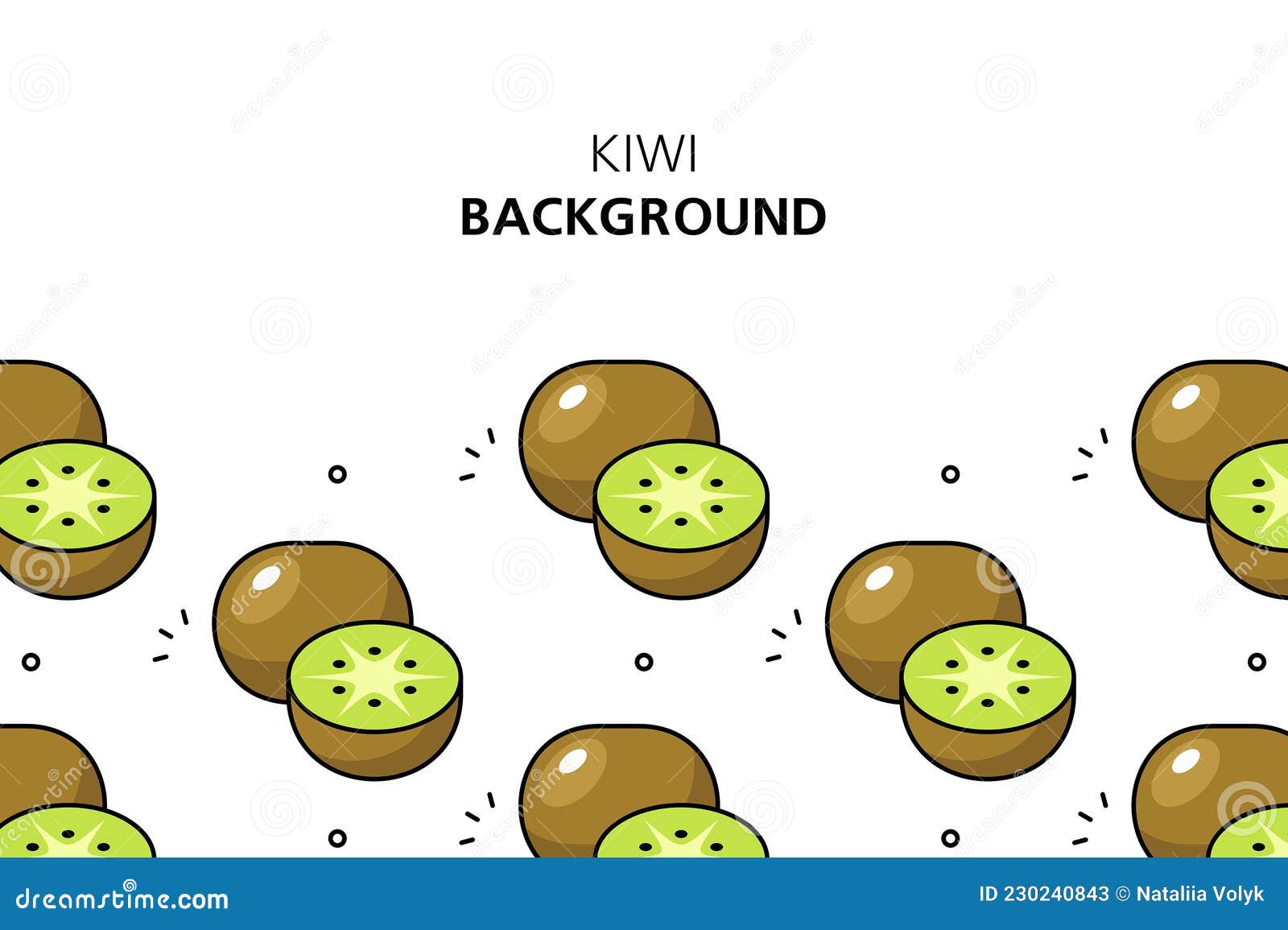 Kiwi background stock vector. Illustration of green - 230240843