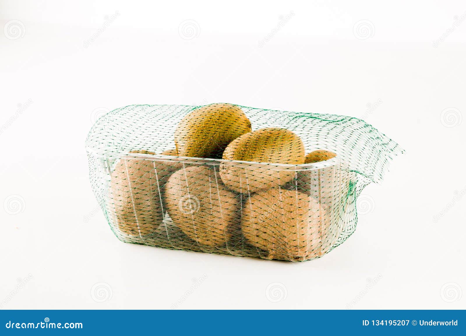 Kiwi in a box isolated stock image. Image of green, nutrition - 134195207