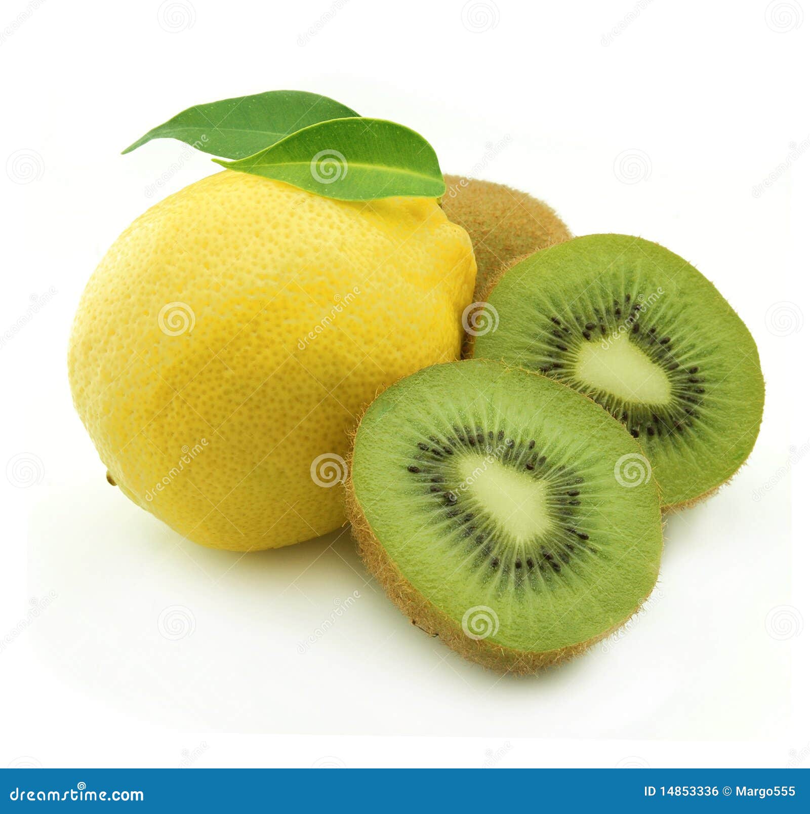 Kiwi cytryna zdjęcie stock. Obraz złożonej z odosobniony - 14853336