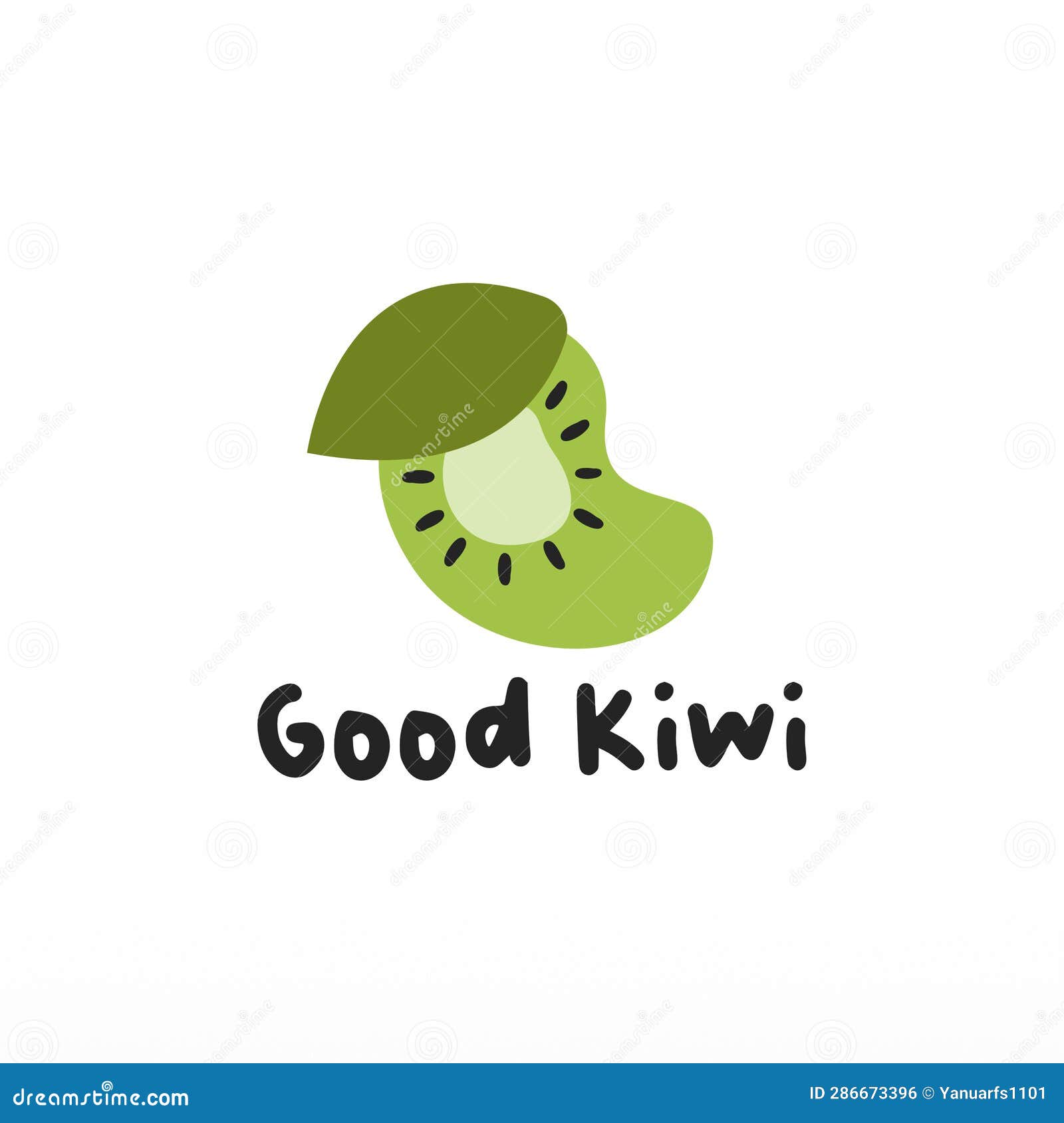Kiwi Fruit Logo Design Concept Template Stock Vector - Illustration of ...