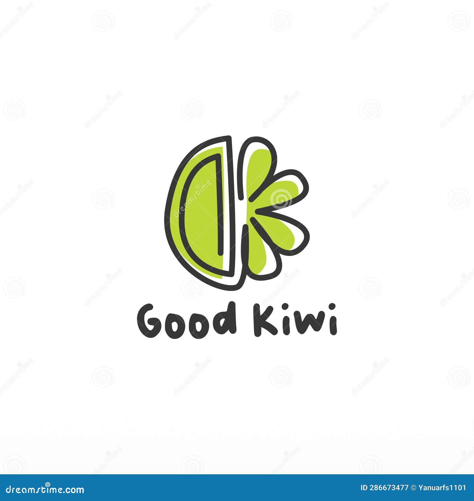 Kiwi Fruit Logo Design Concept Template Stock Vector - Illustration of ...