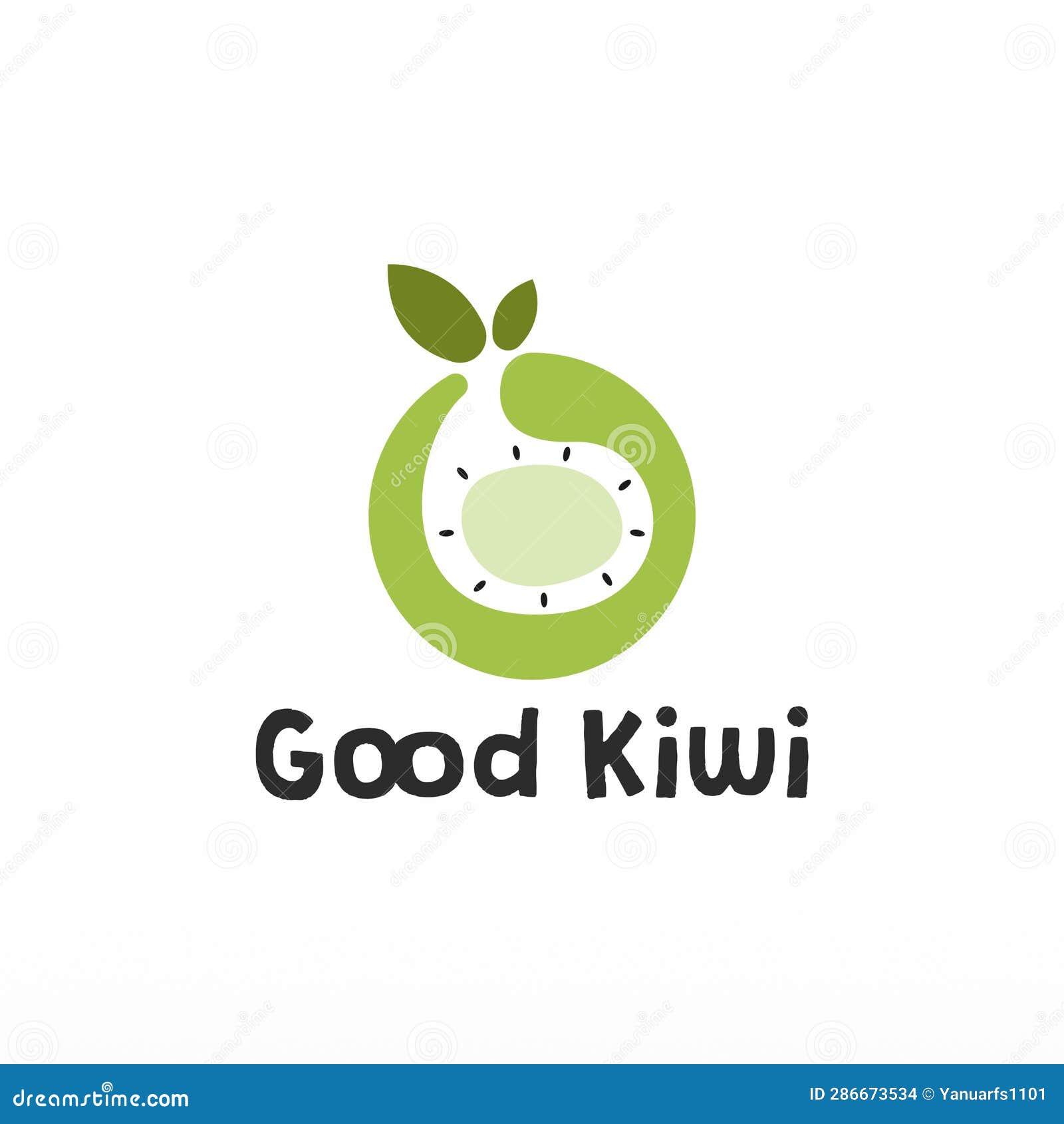 Kiwi Fruit Logo Design Concept Template Stock Vector - Illustration of ...