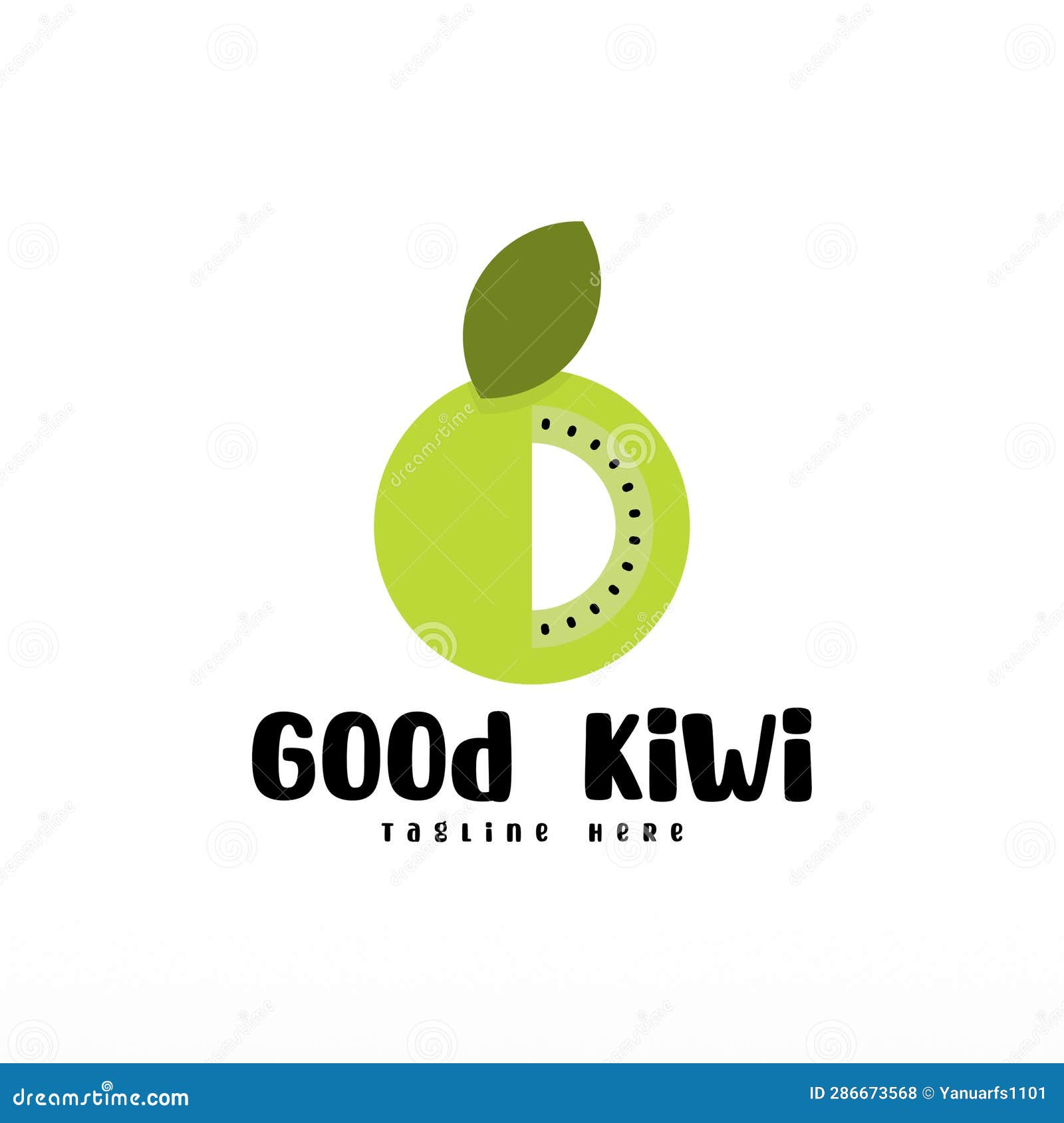 Kiwi Fruit Logo Design Concept Template Stock Illustration ...