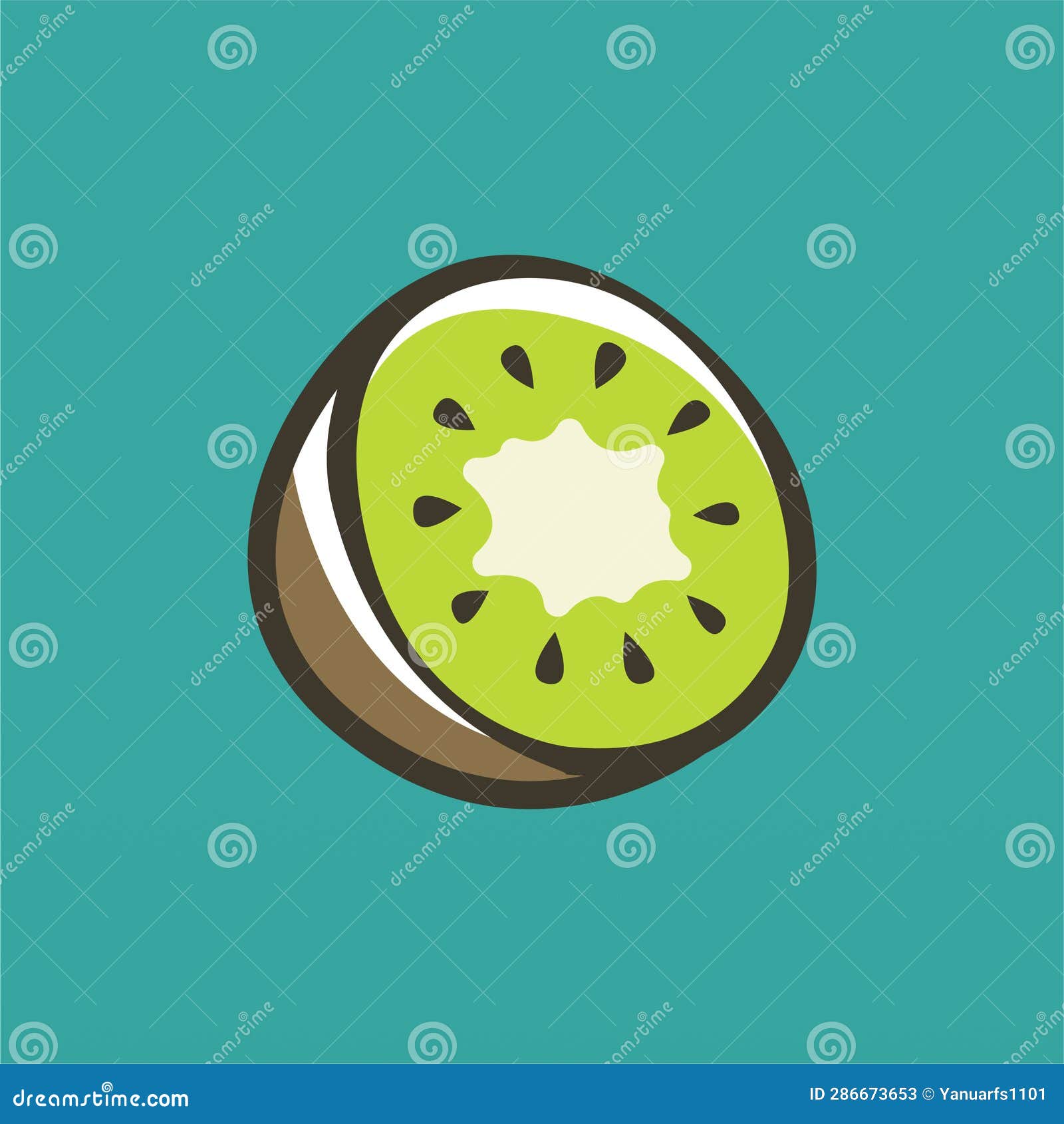 Kiwi Fruit Logo Design Concept Template Stock Vector - Illustration of ...