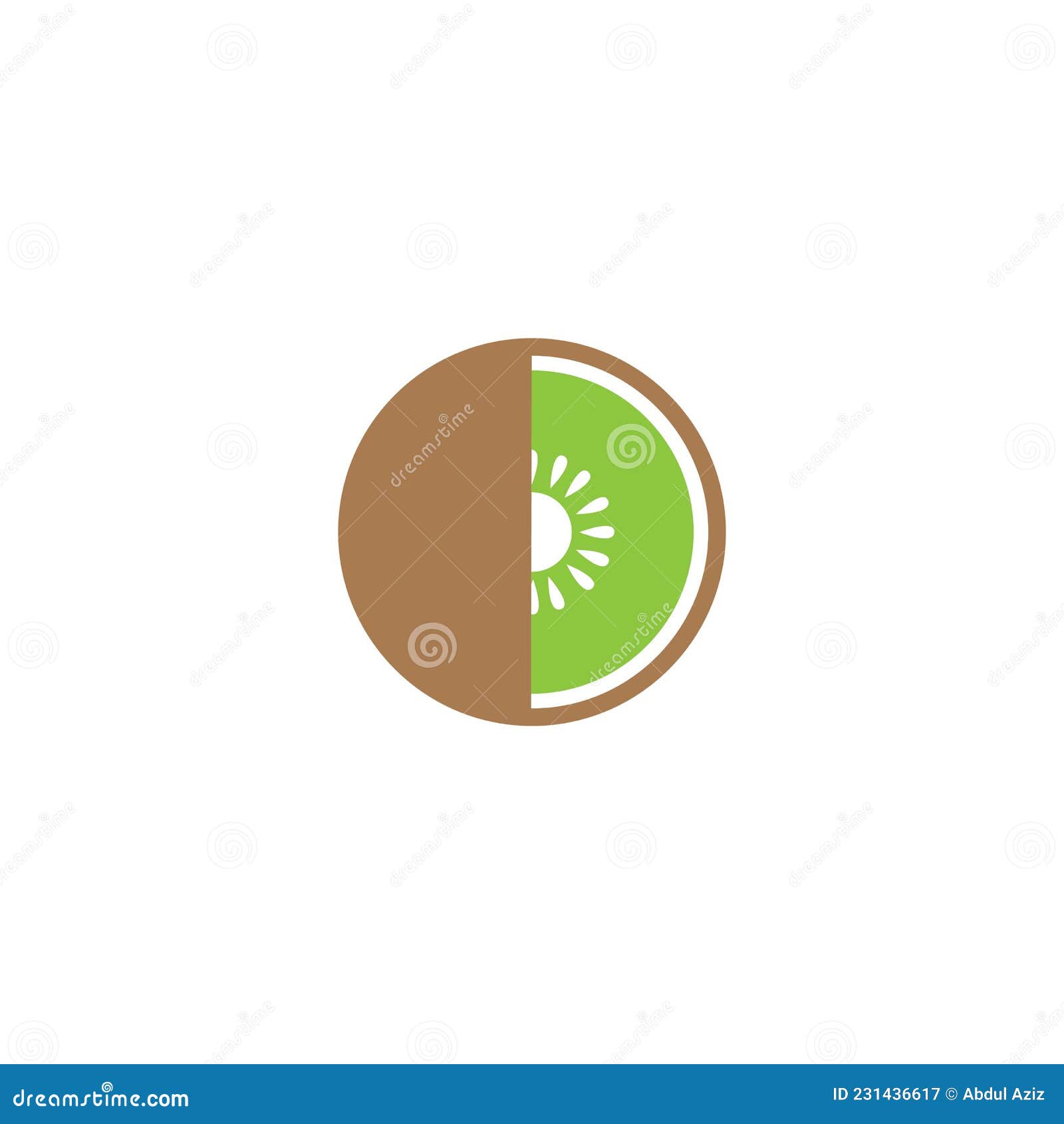 Kiwi fruit logo vector stock vector. Illustration of macro - 231436617