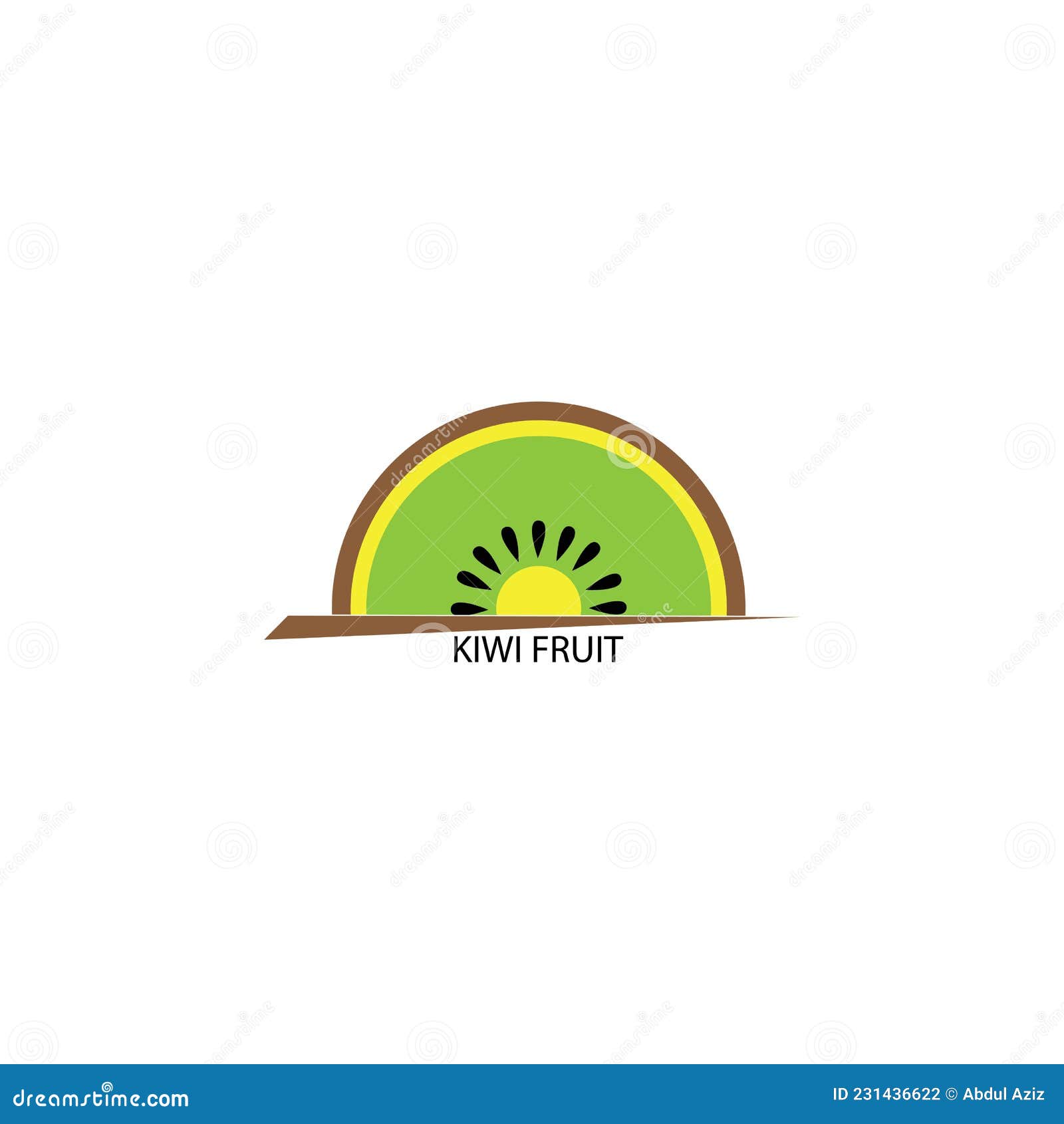 Kiwi fruit logo vector stock vector. Illustration of designs - 231436622