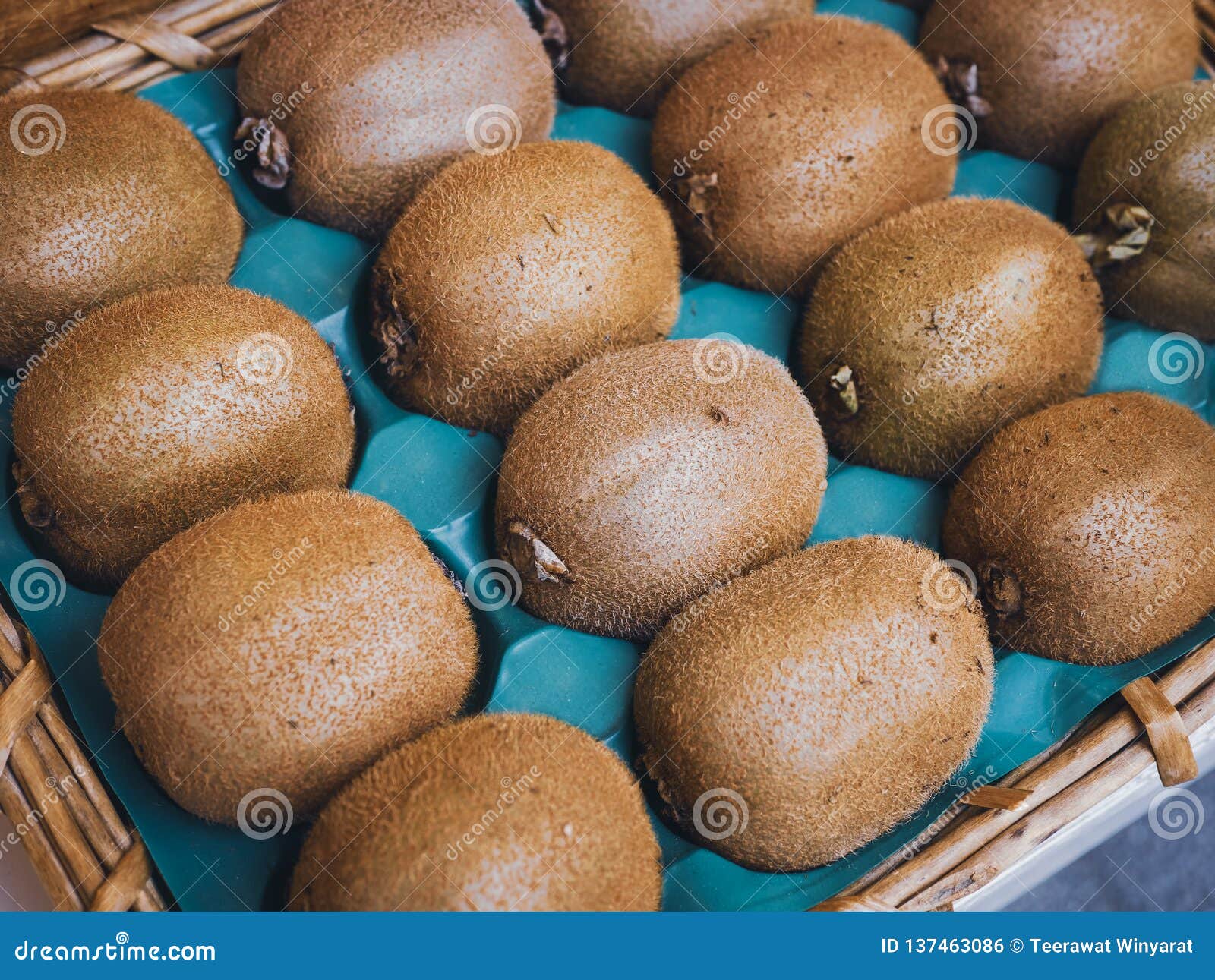 Kiwi fruit in Package stock photo. Image of nature, seasonal - 137463086