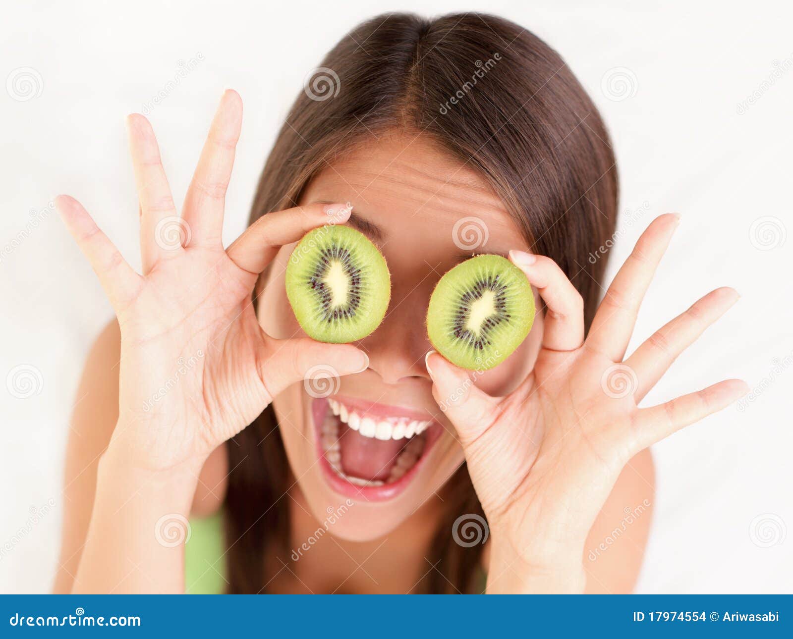 Kiwi fruit woman fun stock photo. Image of female, funny - 17974554