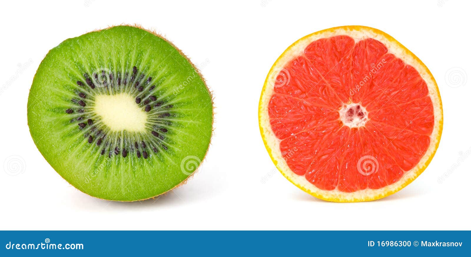 Kiwi and Grapefruit stock photo. Image of cross, color - 16986300