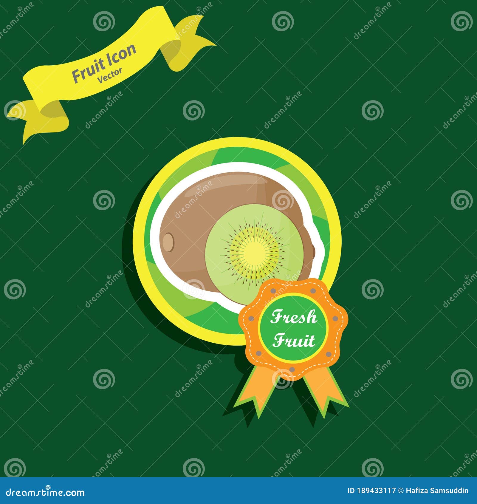 Kiwi Label. Vector Illustration Decorative Design Stock Vector ...