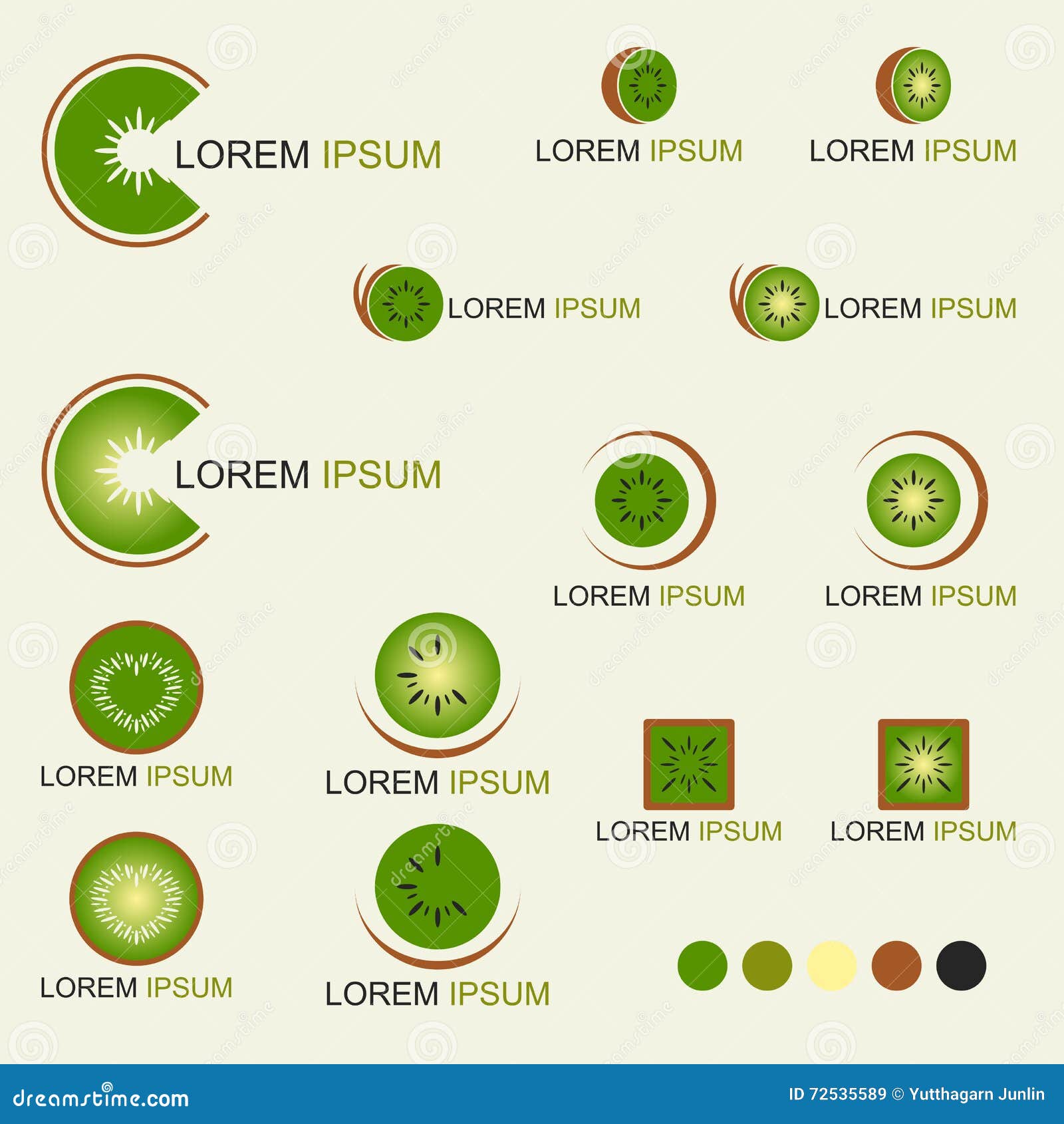 Kiwi Logo stock vector. Illustration of logo, element - 72535589