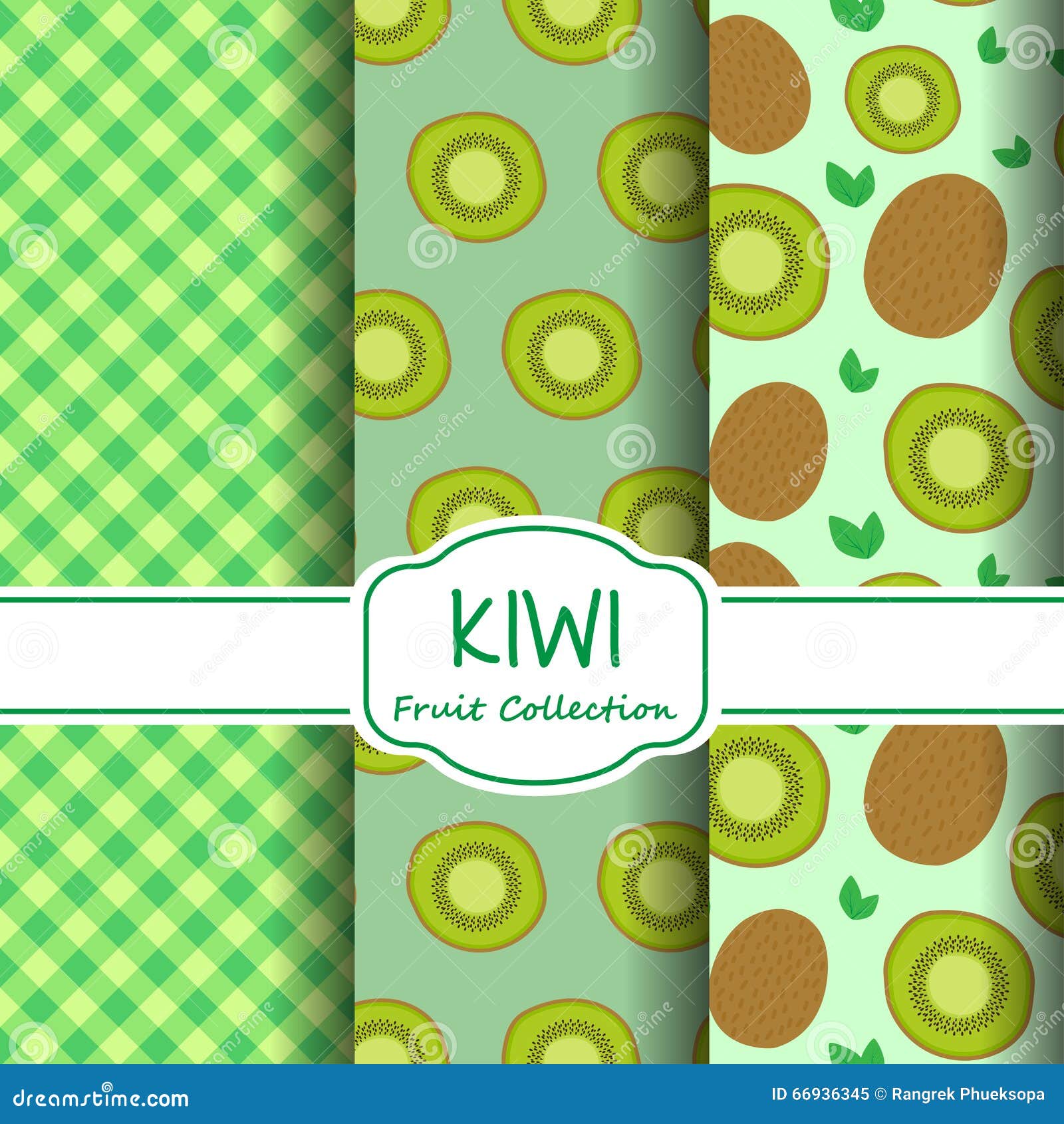 Kiwi patterns set. stock vector. Illustration of sweet - 66936345