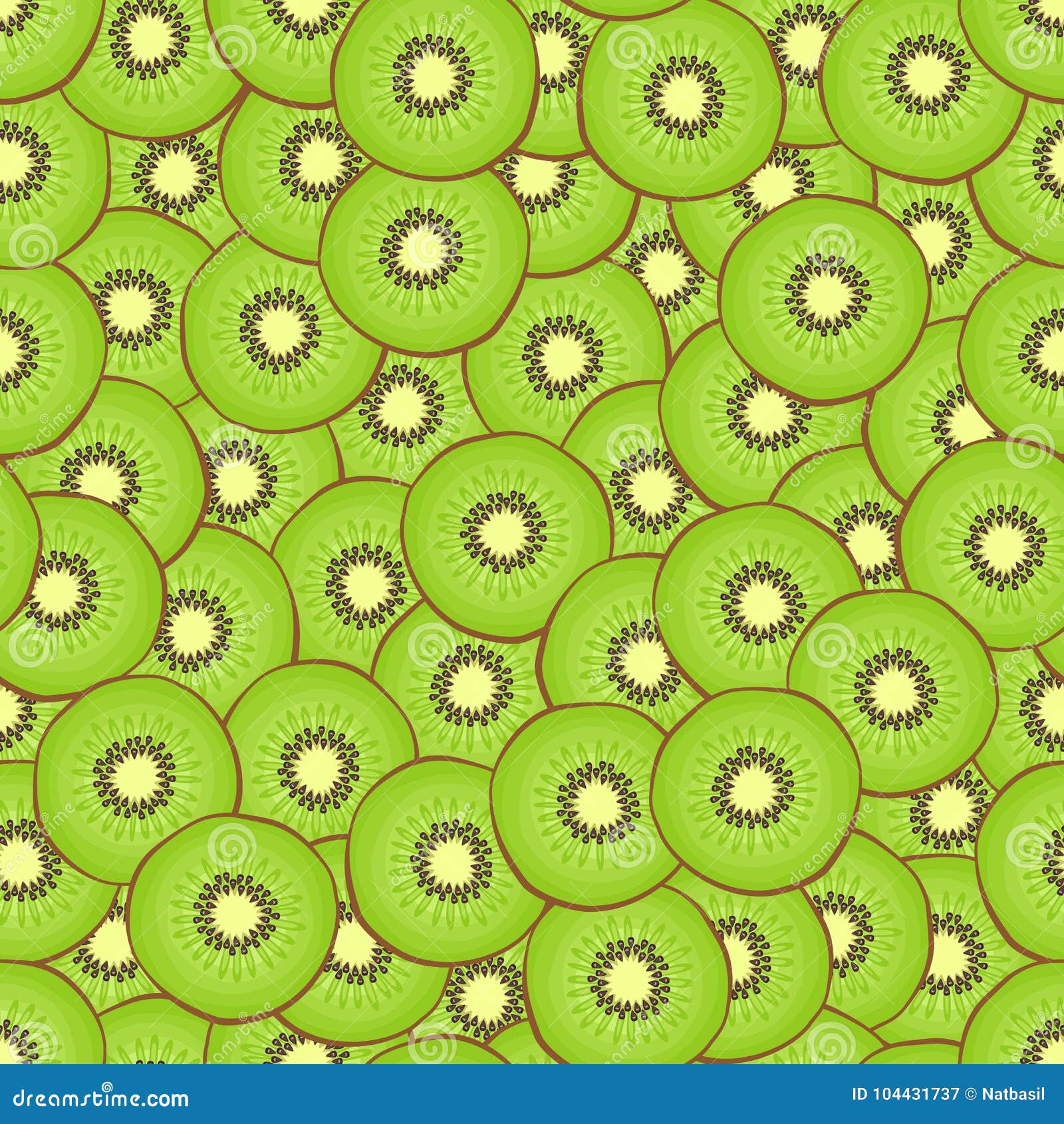 Kiwi seamless pattern stock vector. Illustration of background - 104431737