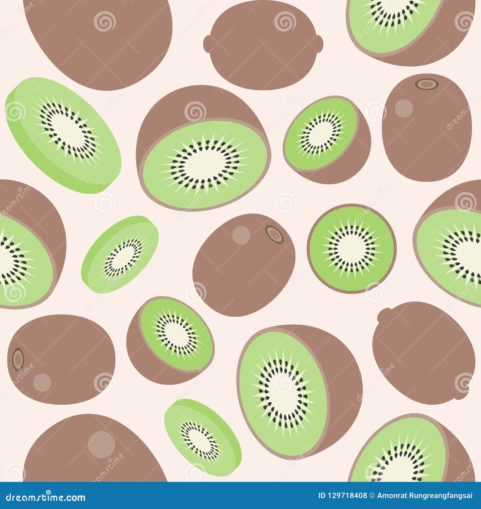 Kiwi Seamless Pattern for Wallpaper or Wrapping Paper Stock Vector ...